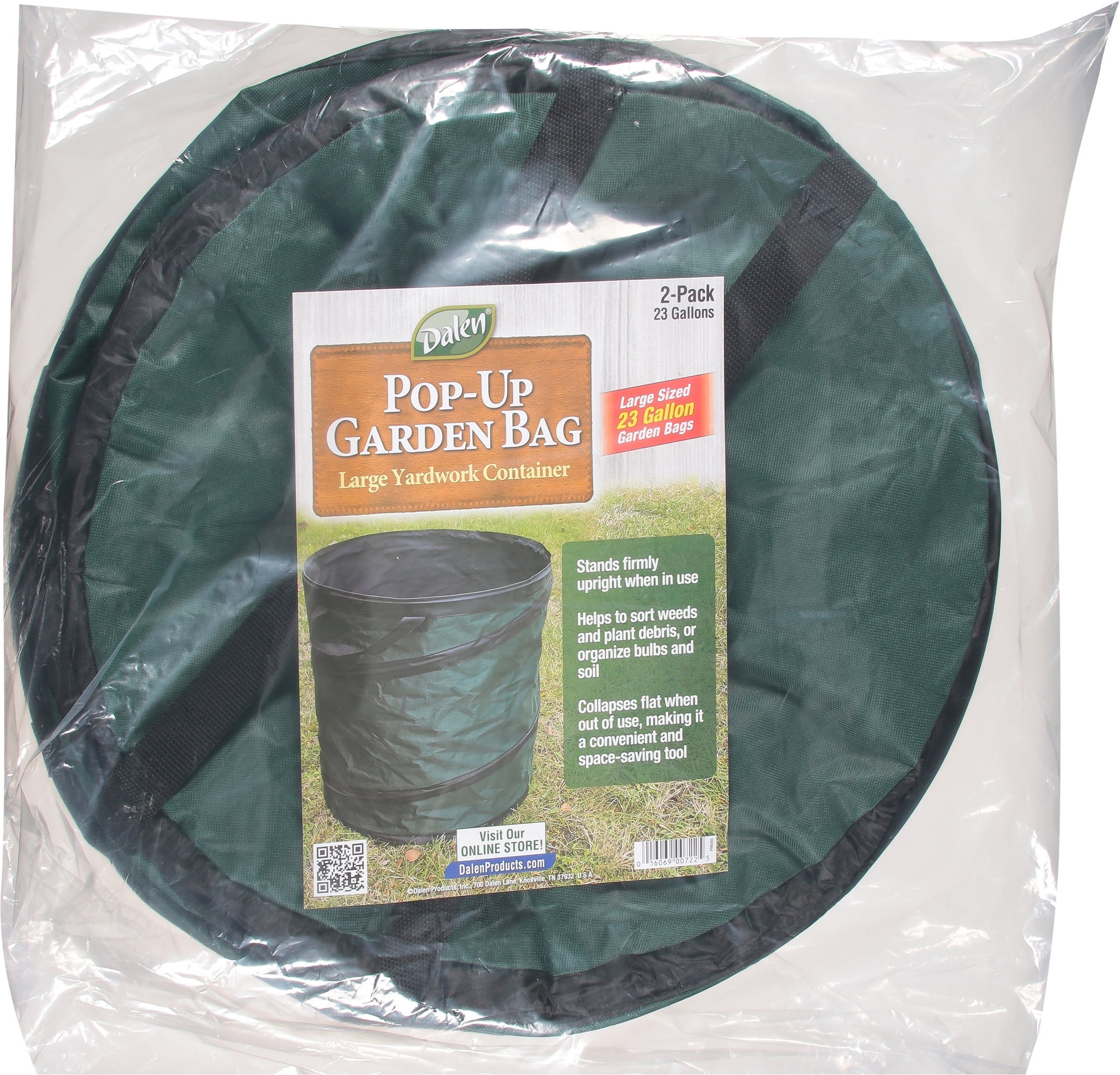 Dalen Pop-Up Garden Bag - Two 23-gallon Collapsible Yardwork Containers - Convenient and Durable ...
