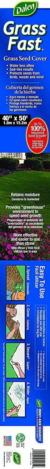 "Dalen Lawn Roll - 4""x50' - Quick Grass Growth & Seed Protection ...