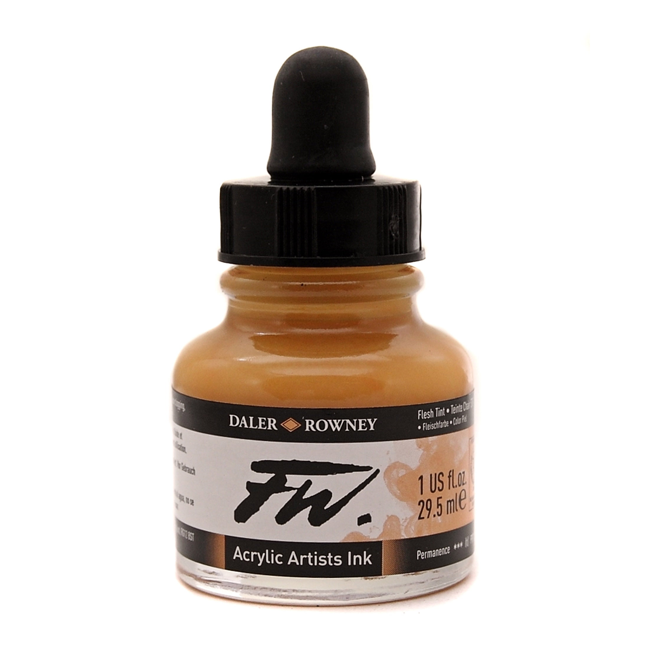 Daler-Rowney FW Acrylic Artists Ink, 1 oz. Dropper-Top Bottle, Flesh ...