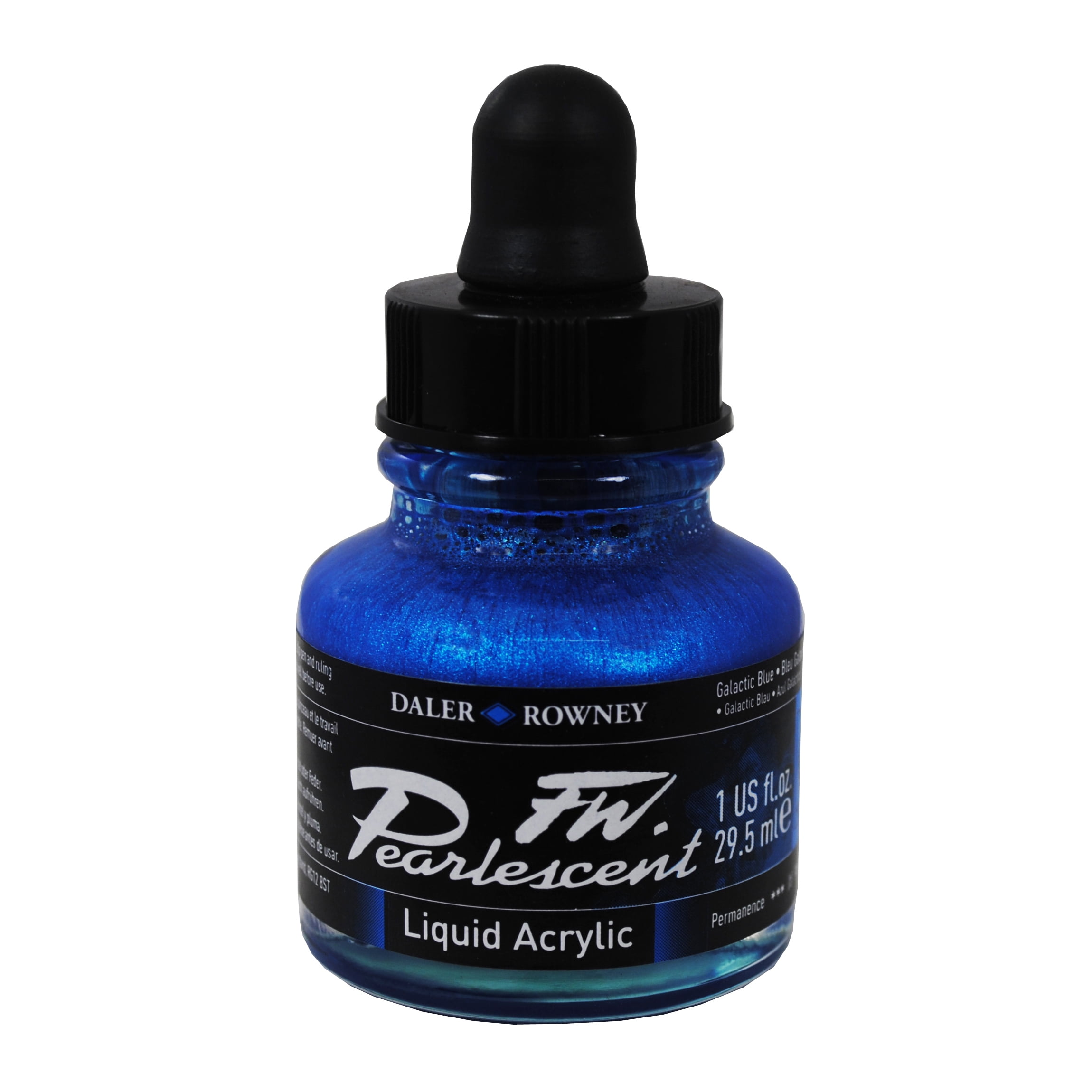 Daler-Rowney FW Pearlescent Liquid Acrylic, 1 oz. Bottle, Galactic Blue ...