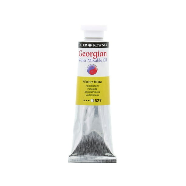 Daler-Rowney Georgian Water Mixable Oil, 37ml Tube, Primary Yellow ...