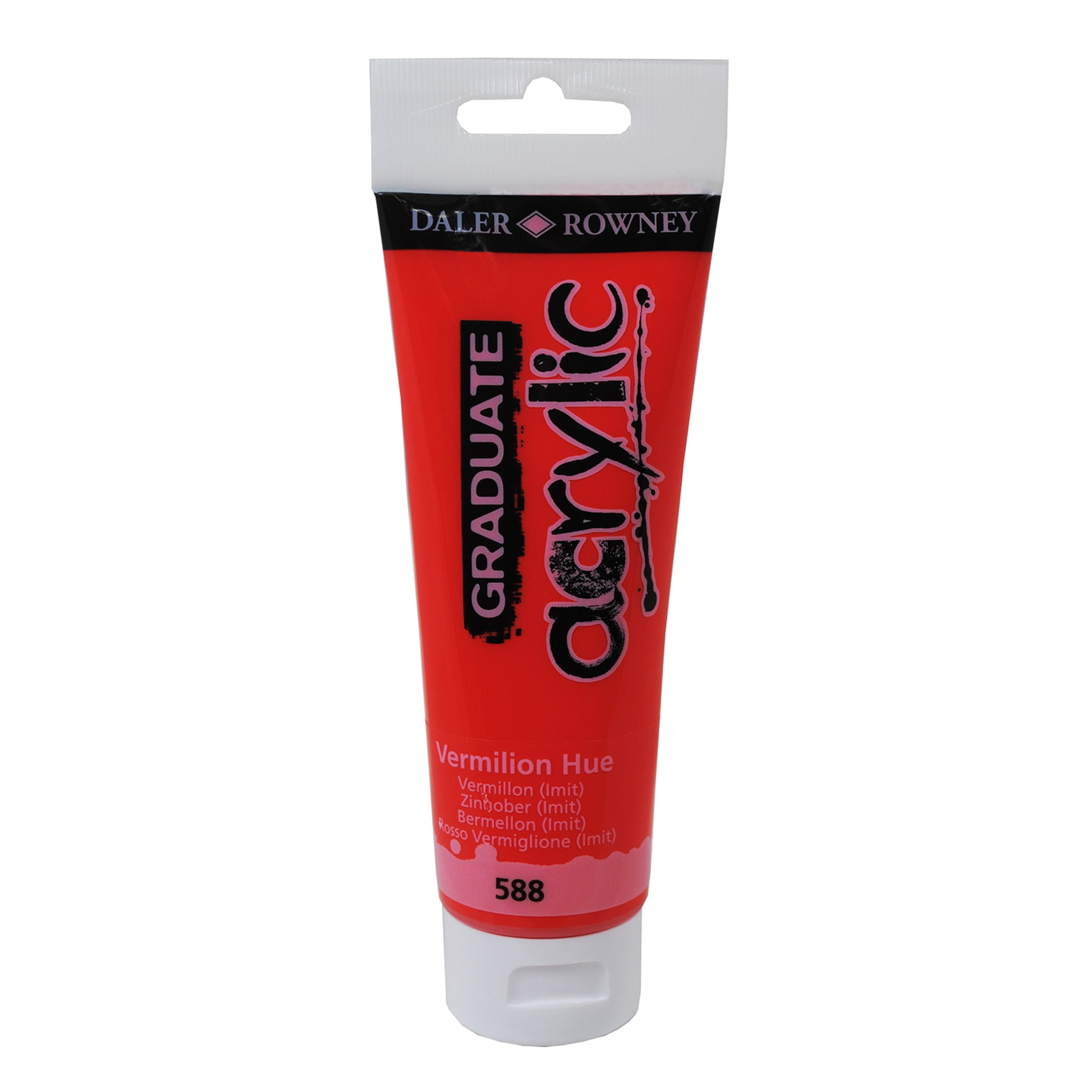 Daler-Rowney Graduate Acrylic, 120ml Tube, Vermillion Hue - Walmart.com