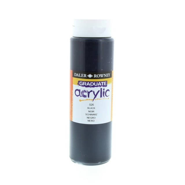 Daler-Rowney Graduate Acrylic, 500ml Bottle, Black - Walmart.com