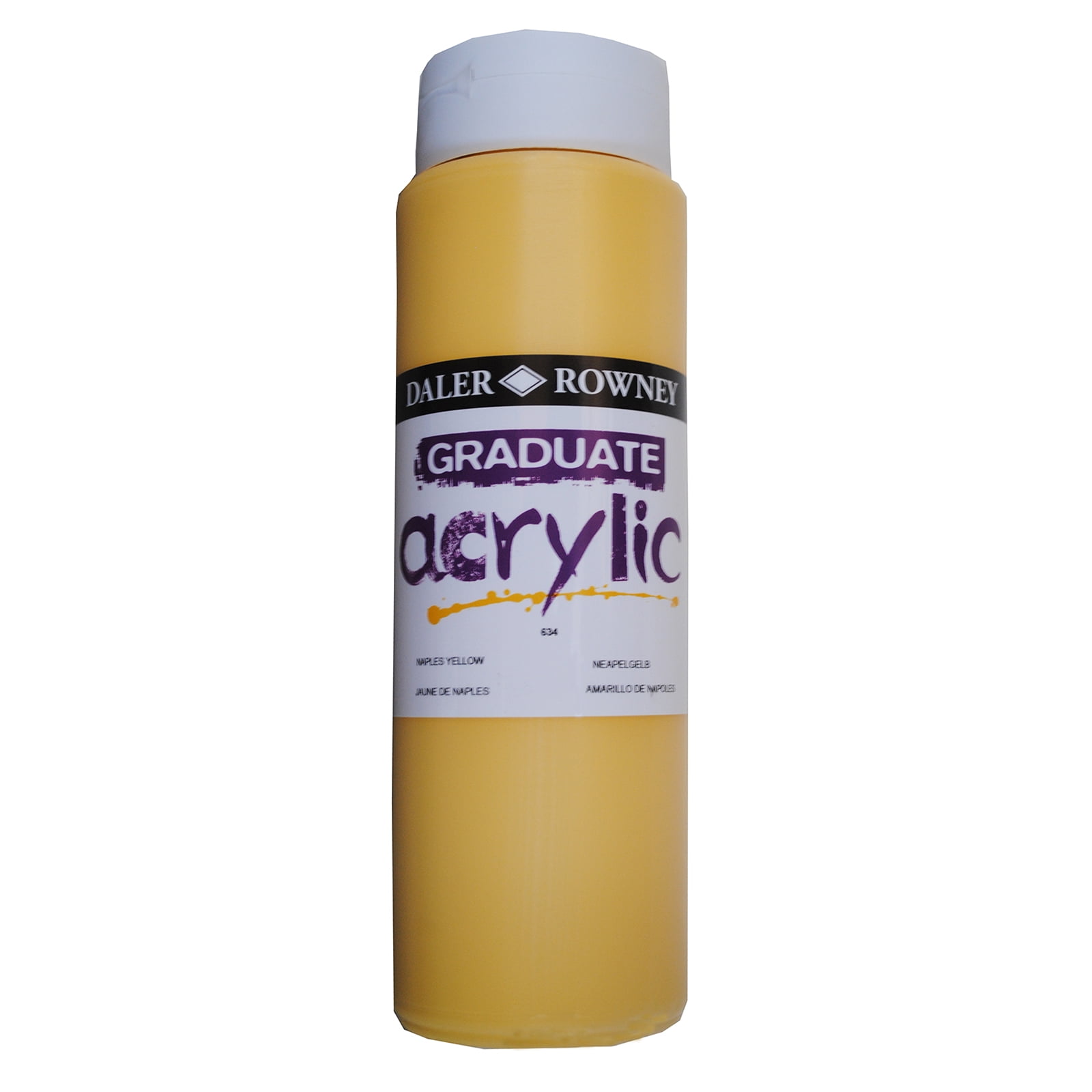 Daler-Rowney Graduate Acrylic, 500ml Bottle, Naples Yellow - Walmart.com