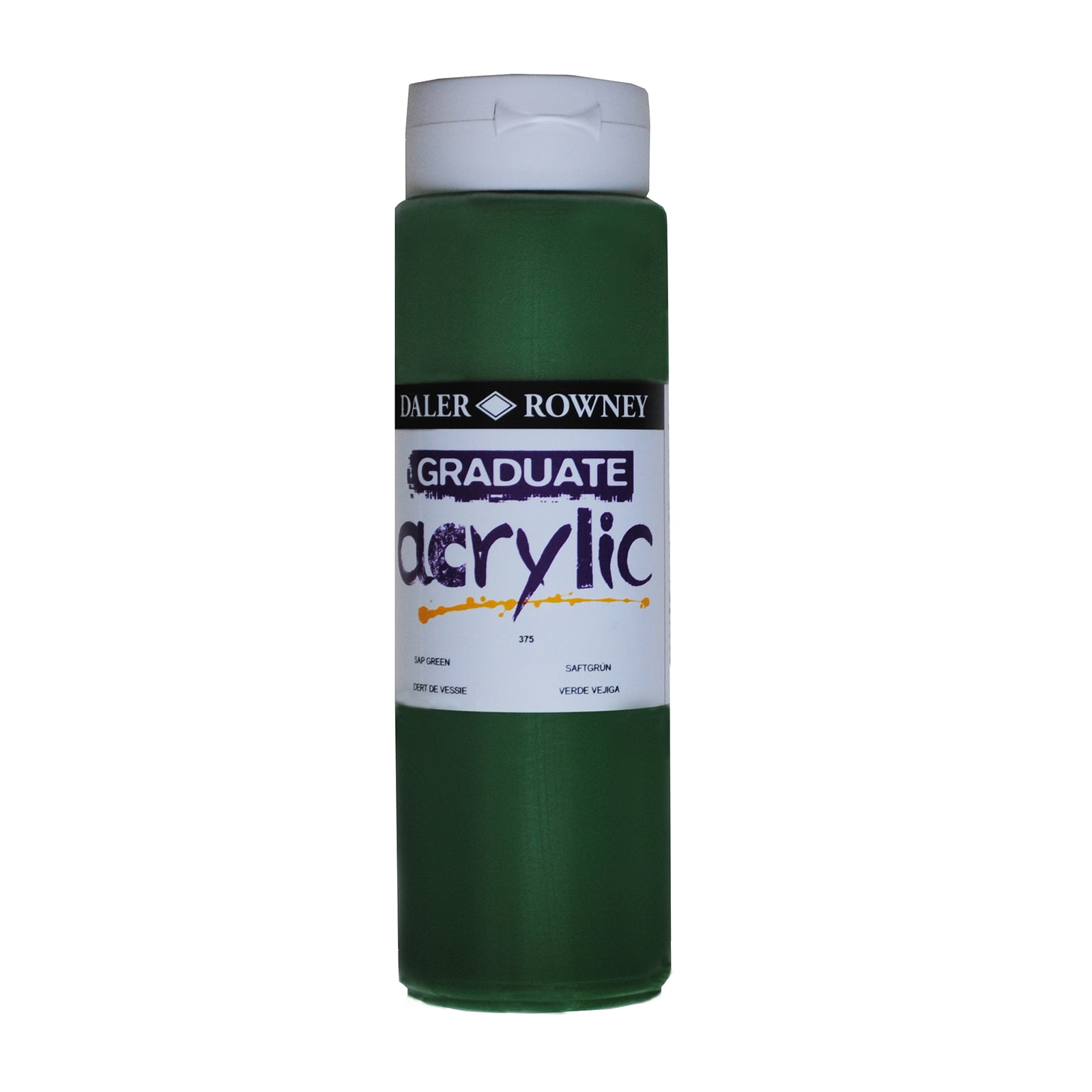 Daler-Rowney Graduate Acrylic, 500ml Bottle, Sap Green - Walmart.com