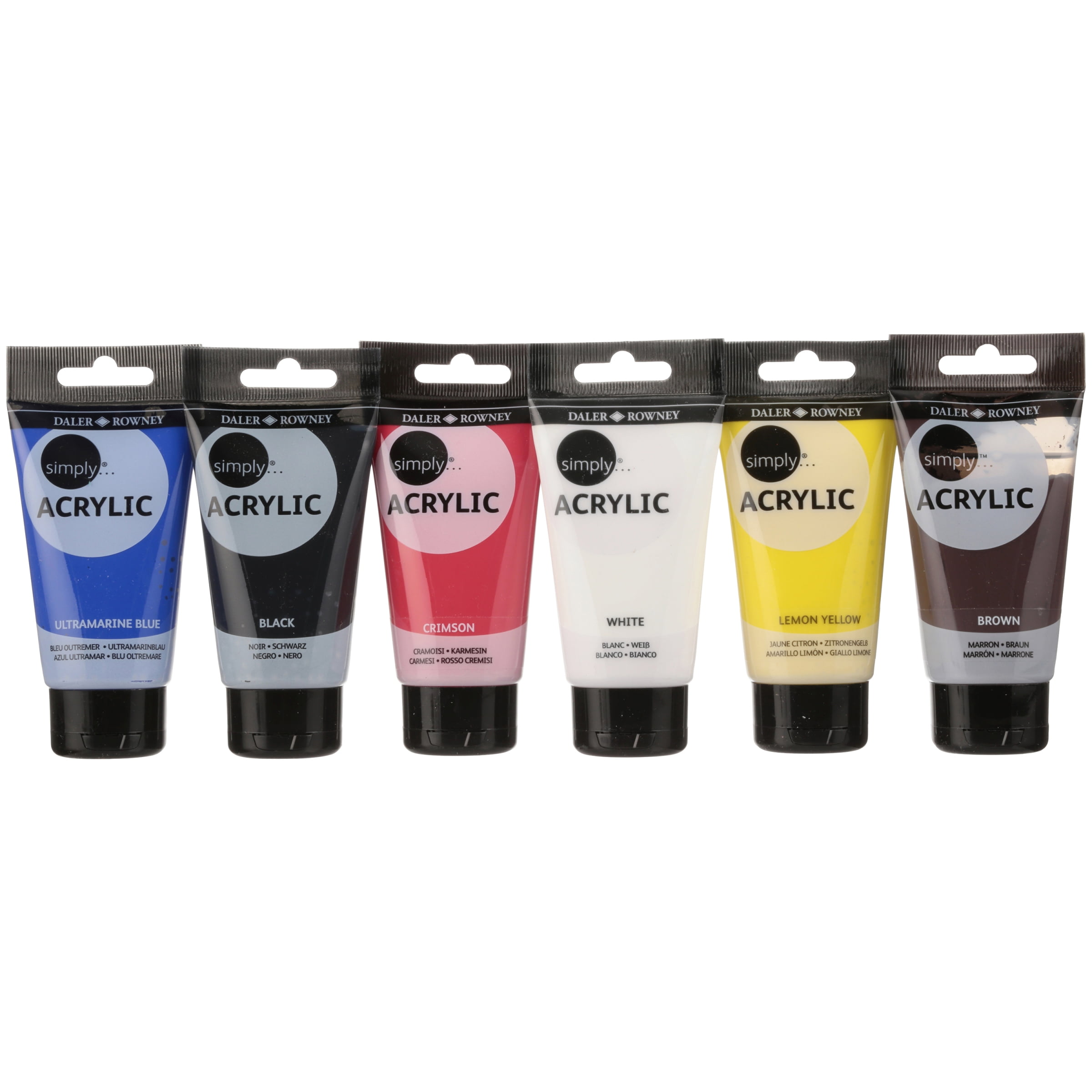 Daler-Rowney Simply Acrylic Paint Box, 6 Piece - Walmart.com