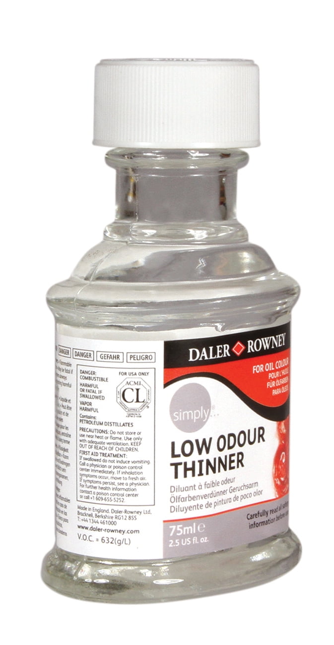 Daler-Rowney Simply Paint Thinner, Low Odor, Clear, Oil Paint, 75 ml, 1 ...