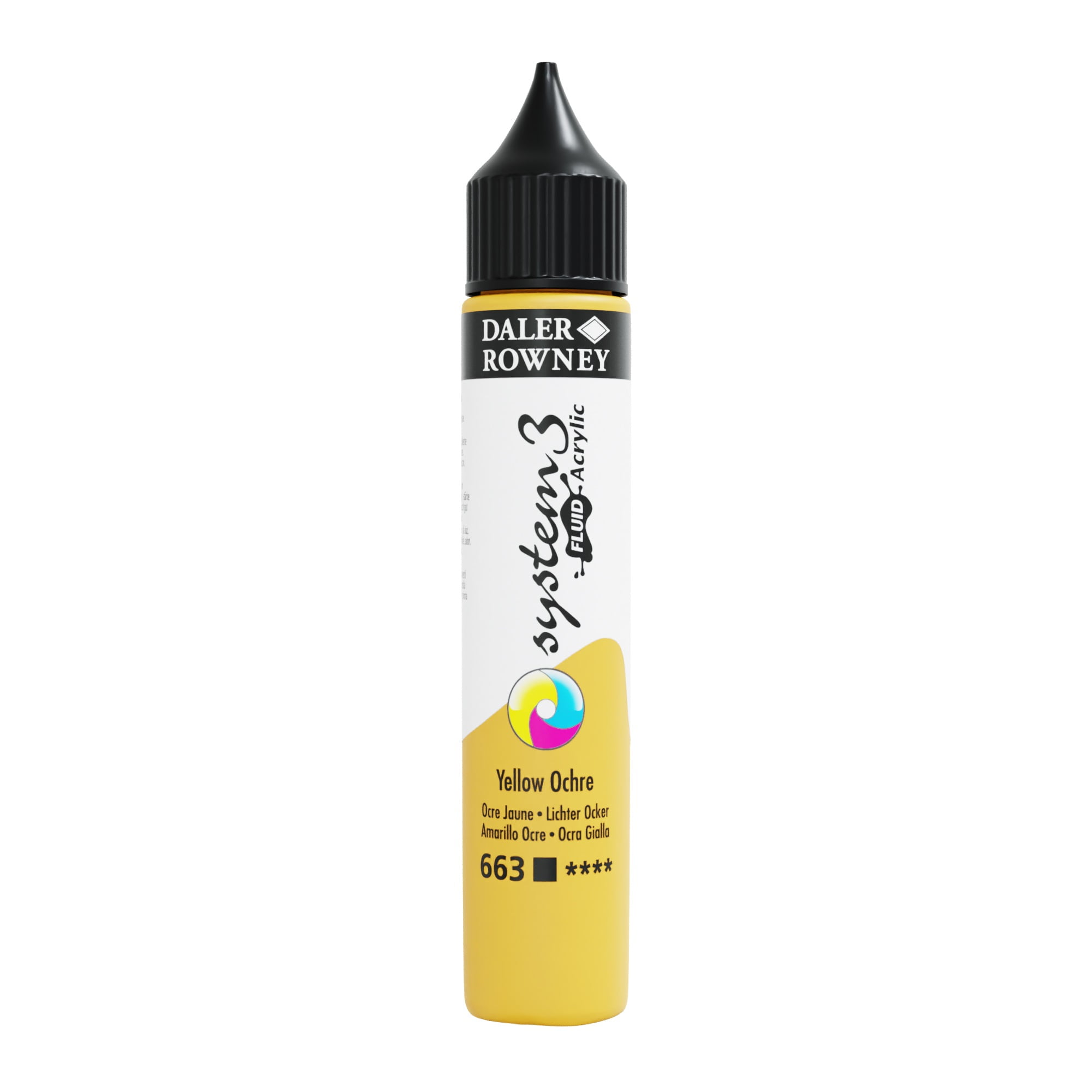 Daler-Rowney System 3 Fluid Acrylic, 29.5ml, Yellow Ochre - Walmart.com