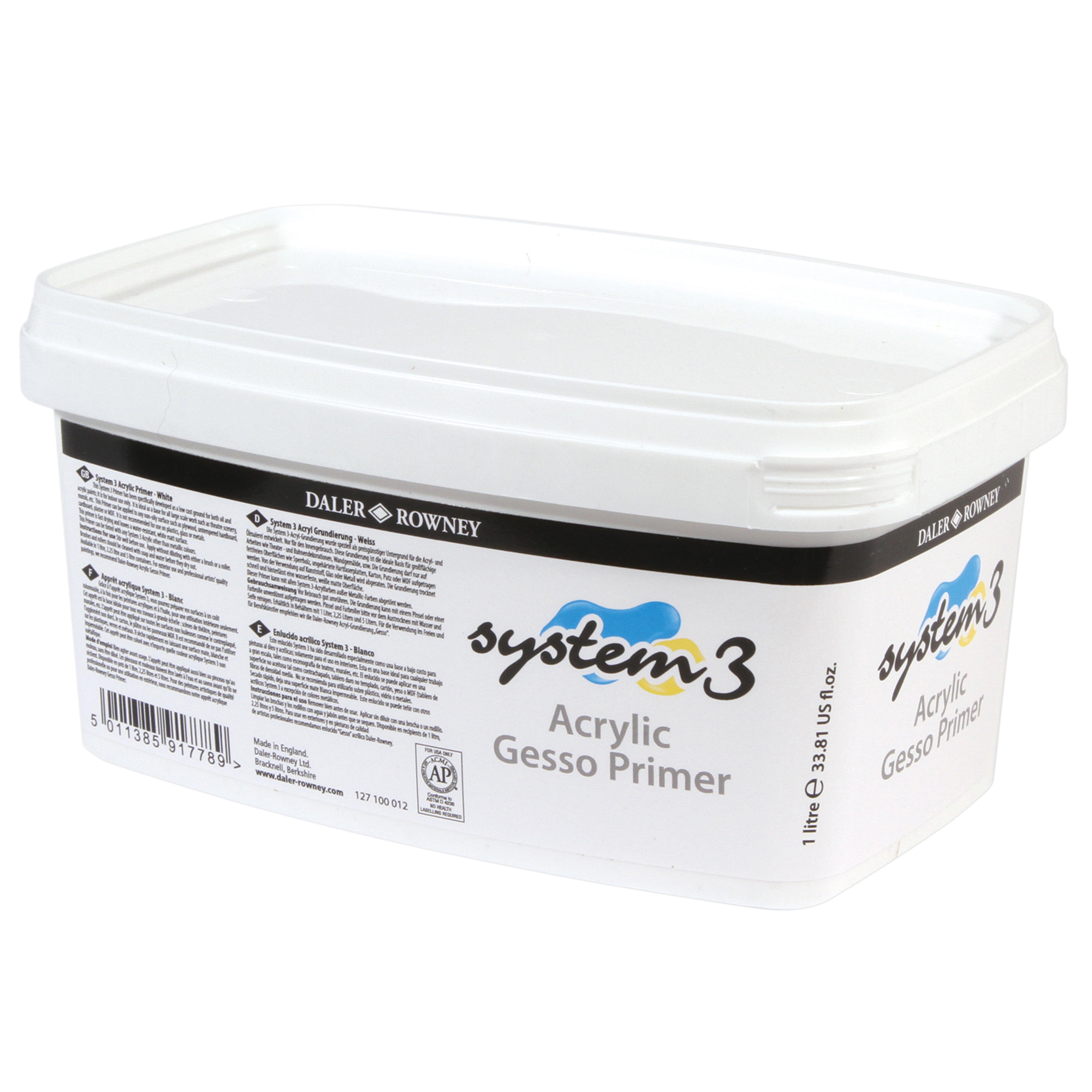 Daler-Rowney System 3 Gesso, 1-Liter - Walmart.com