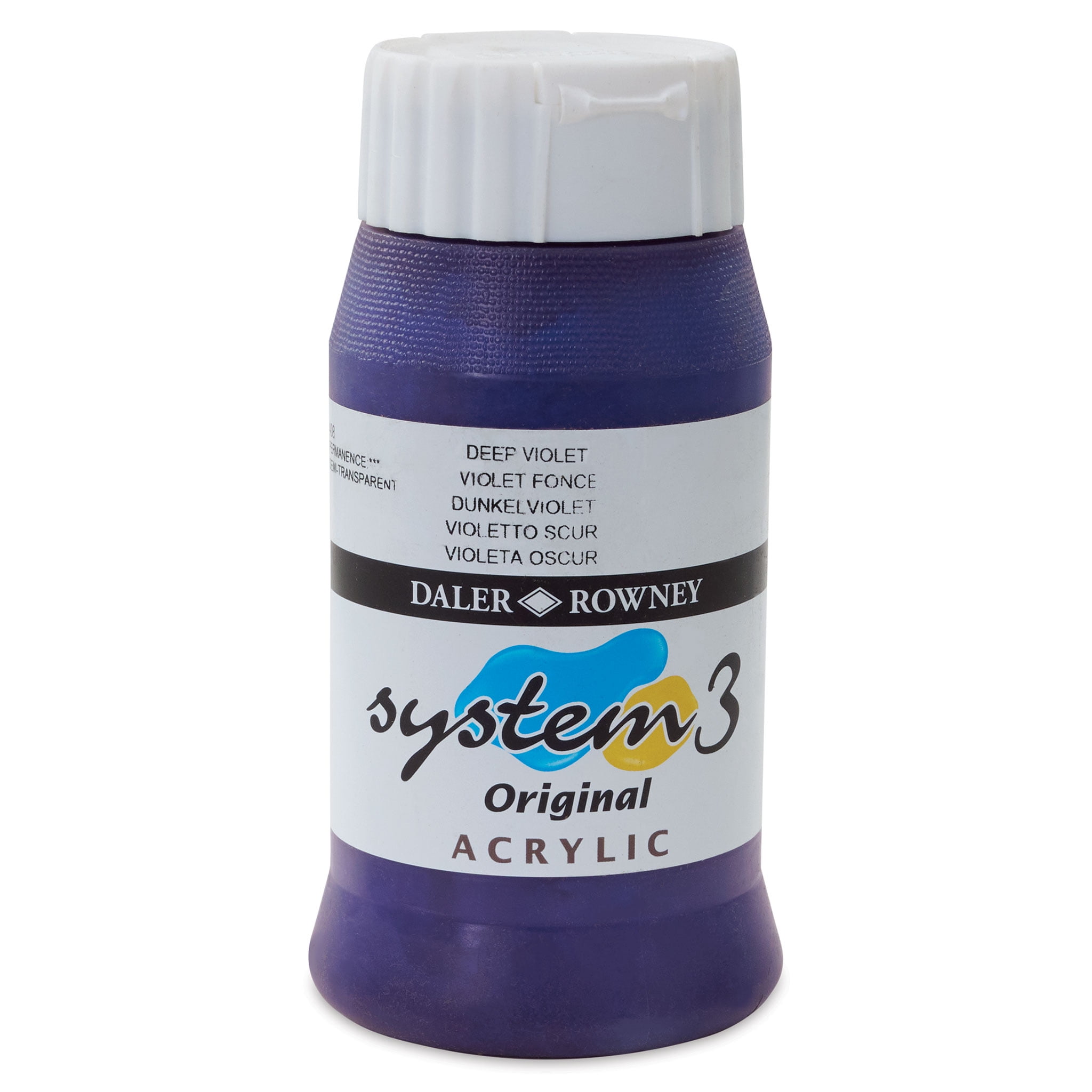 Daler-Rowney System3 Acrylic - Deep Violet, 500 ml bottle - Walmart.com