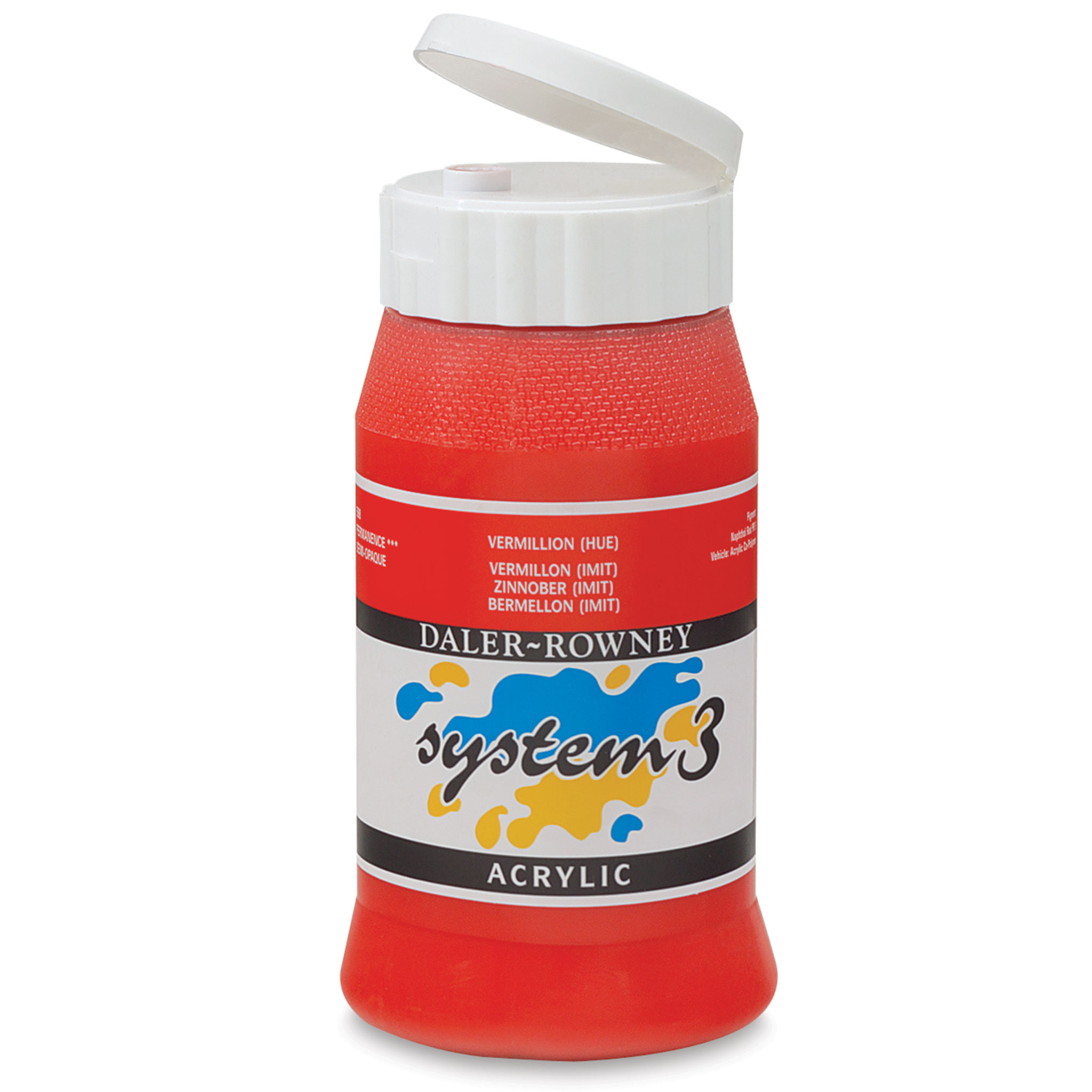 Daler-Rowney System3 Acrylic - Vermilion Hue, 500 ml bottle - Walmart.com