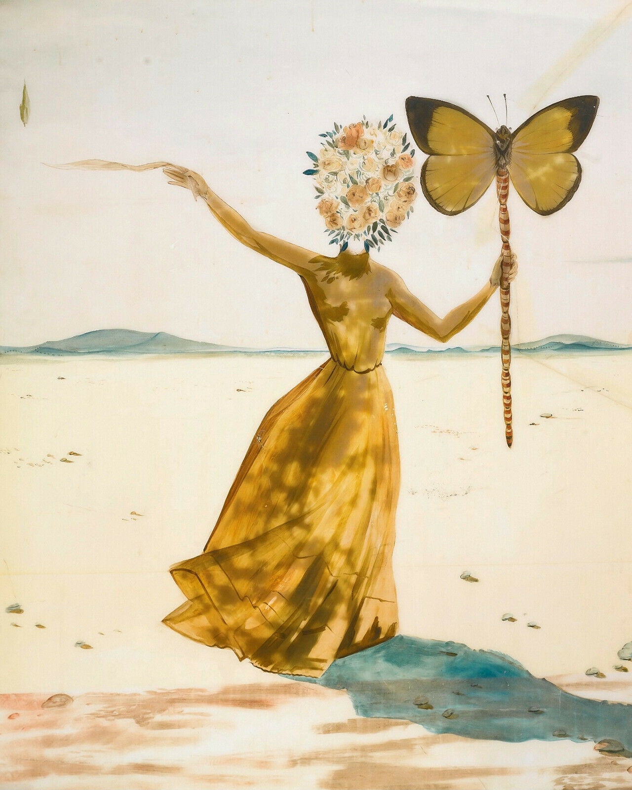 Dali Butterfly Woman - Canvas OR Print Wall Art - Walmart.com