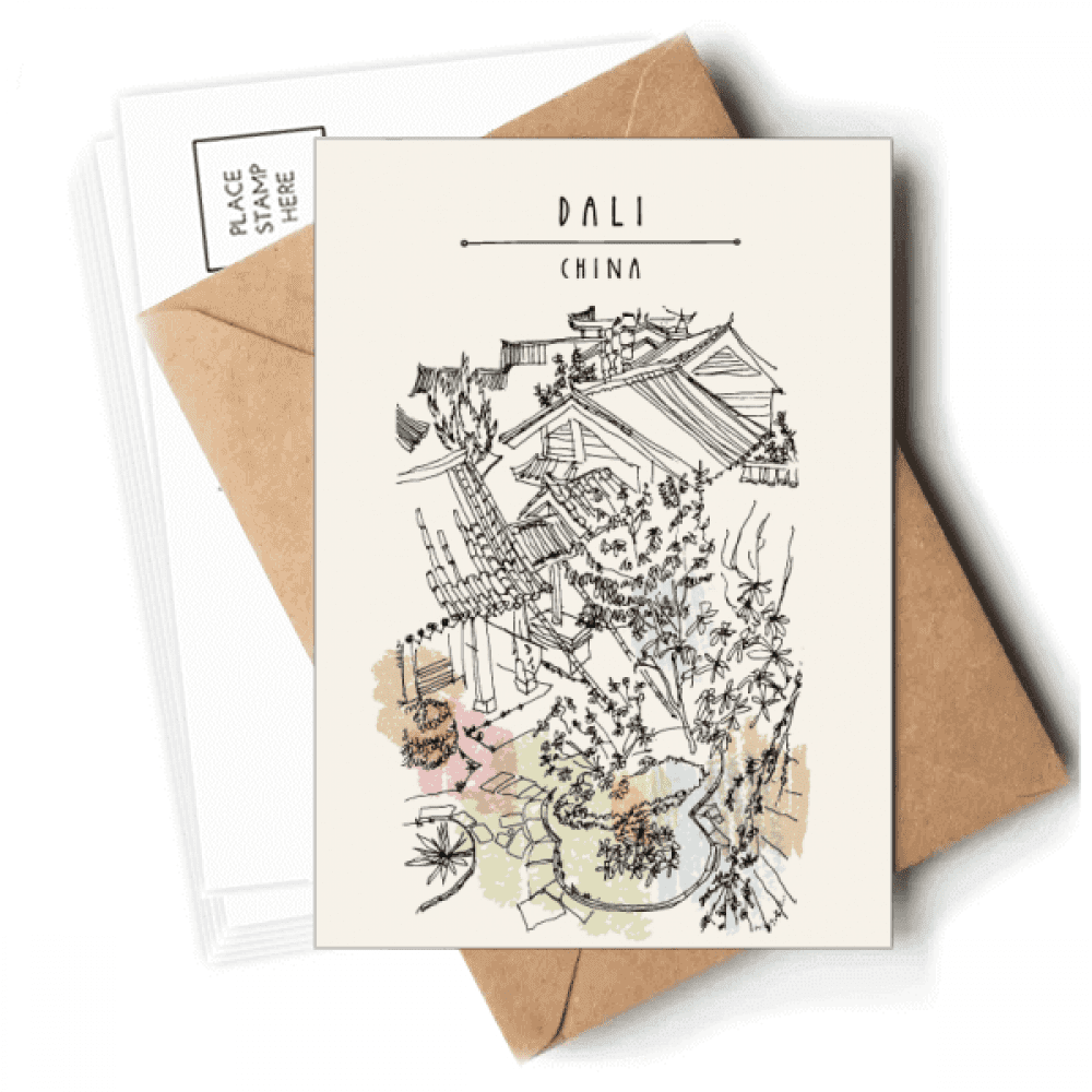 Dali Park Among Crowded Houses China Postcards Envelopes Blank Note ...