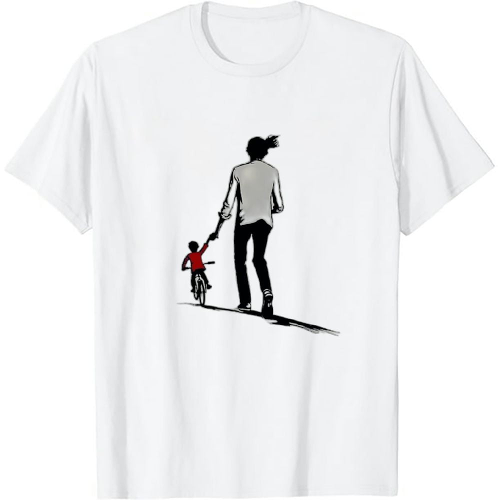 Dali's Sketch, Childhood With Father Riding a Bike 1971 T-Shirt ...