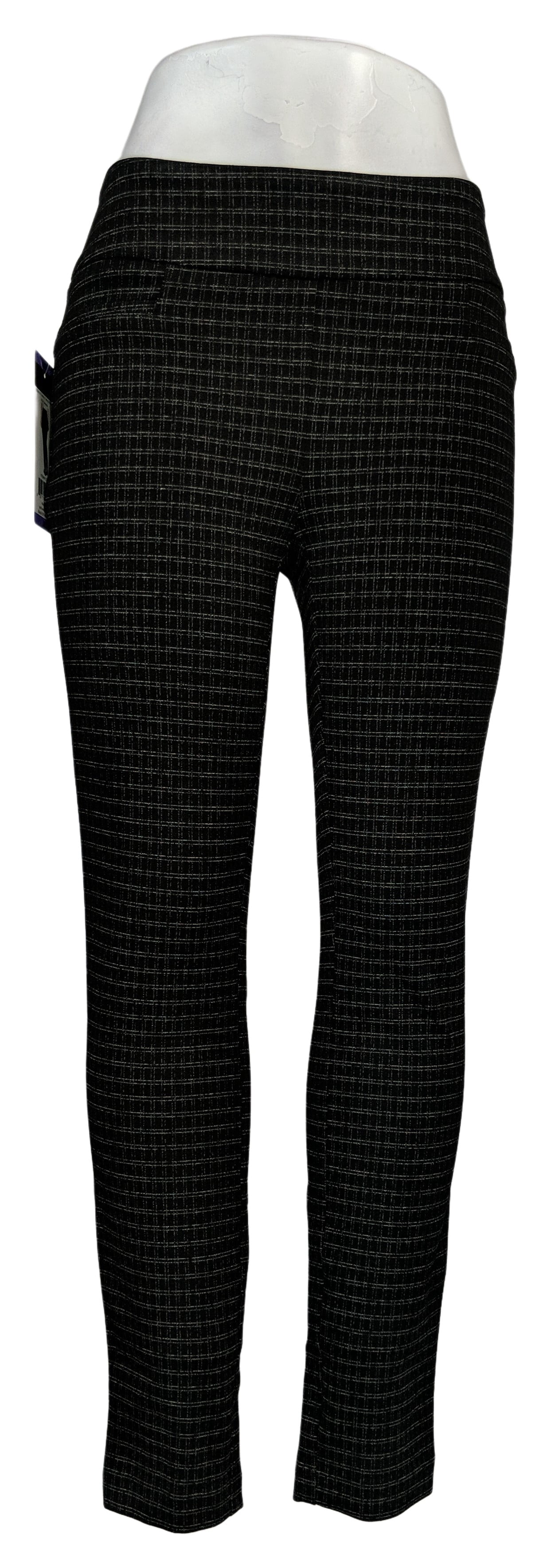 Dalia Women's Pants Sz XS Plaid Pull-On Chino Leg Pant Black Regular ...