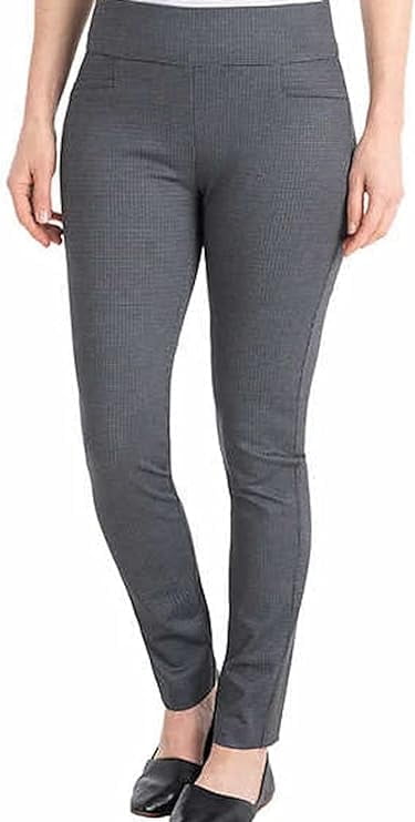 Dalia Women's Pull-On Pant With Built-in Tummy Control Panel (Charcoal ...