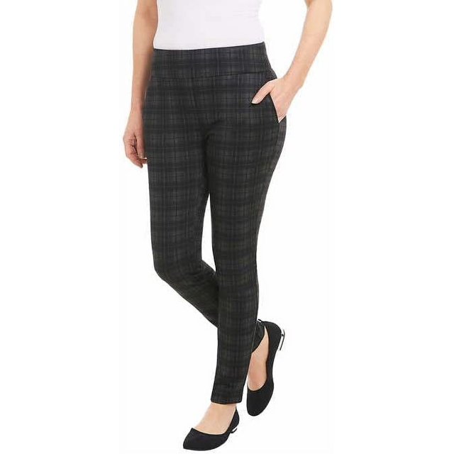 Dalia Women's Pull-On Ponte Pant with Built-in Tummy Control Panel ...