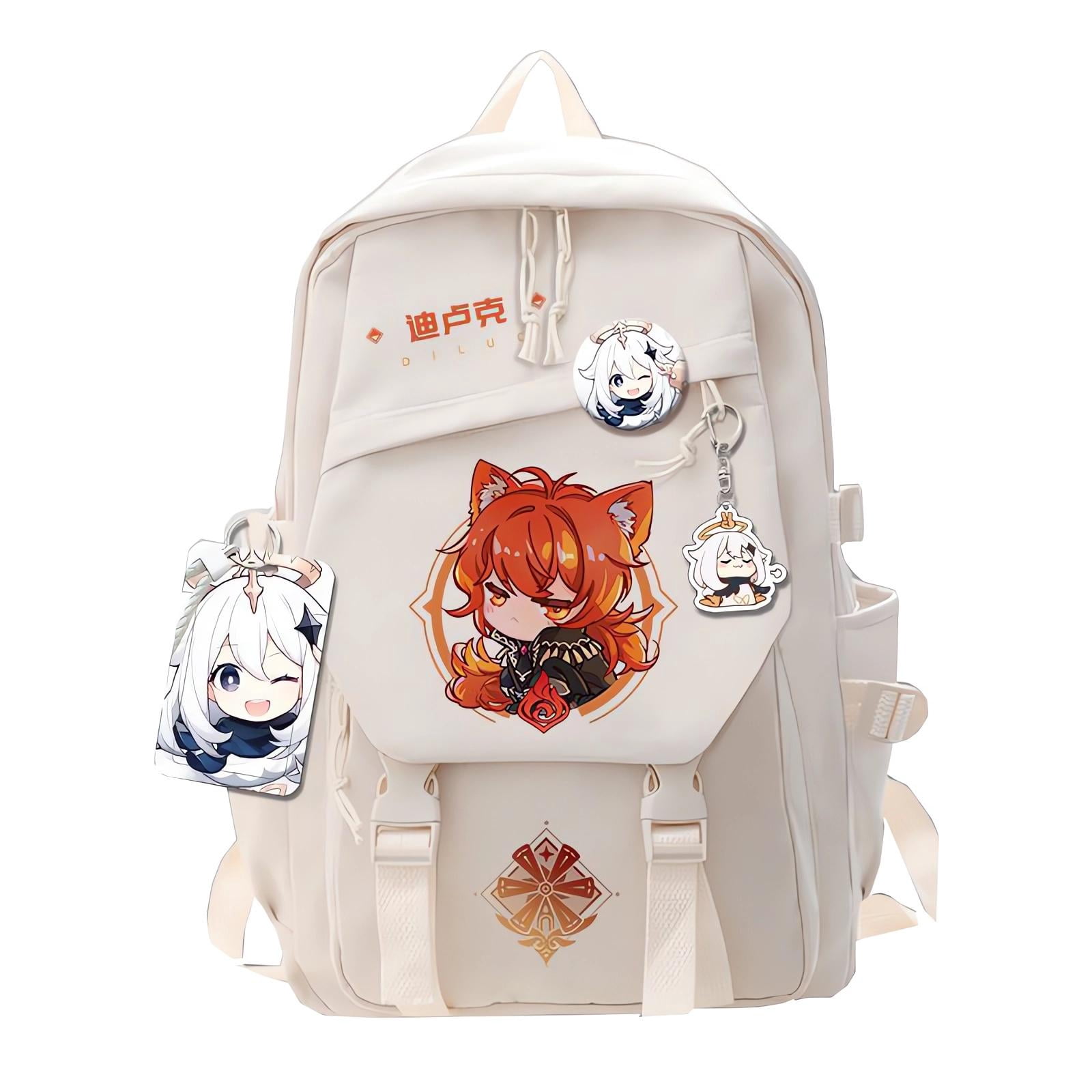 Dalicoter Genshin Impact Backpack Diluc Anime Laptop Bookbag Student ...