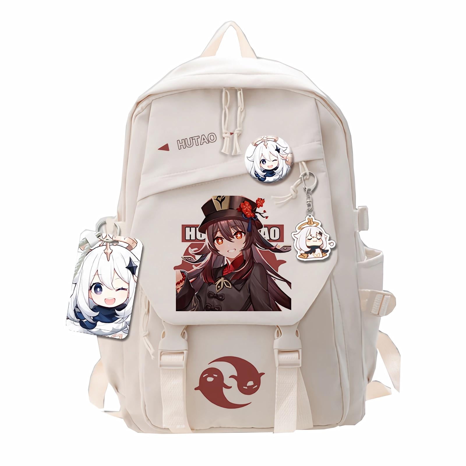 Dalicoter Genshin Impact Backpack Hutao Anime Laptop Bookbag Student ...