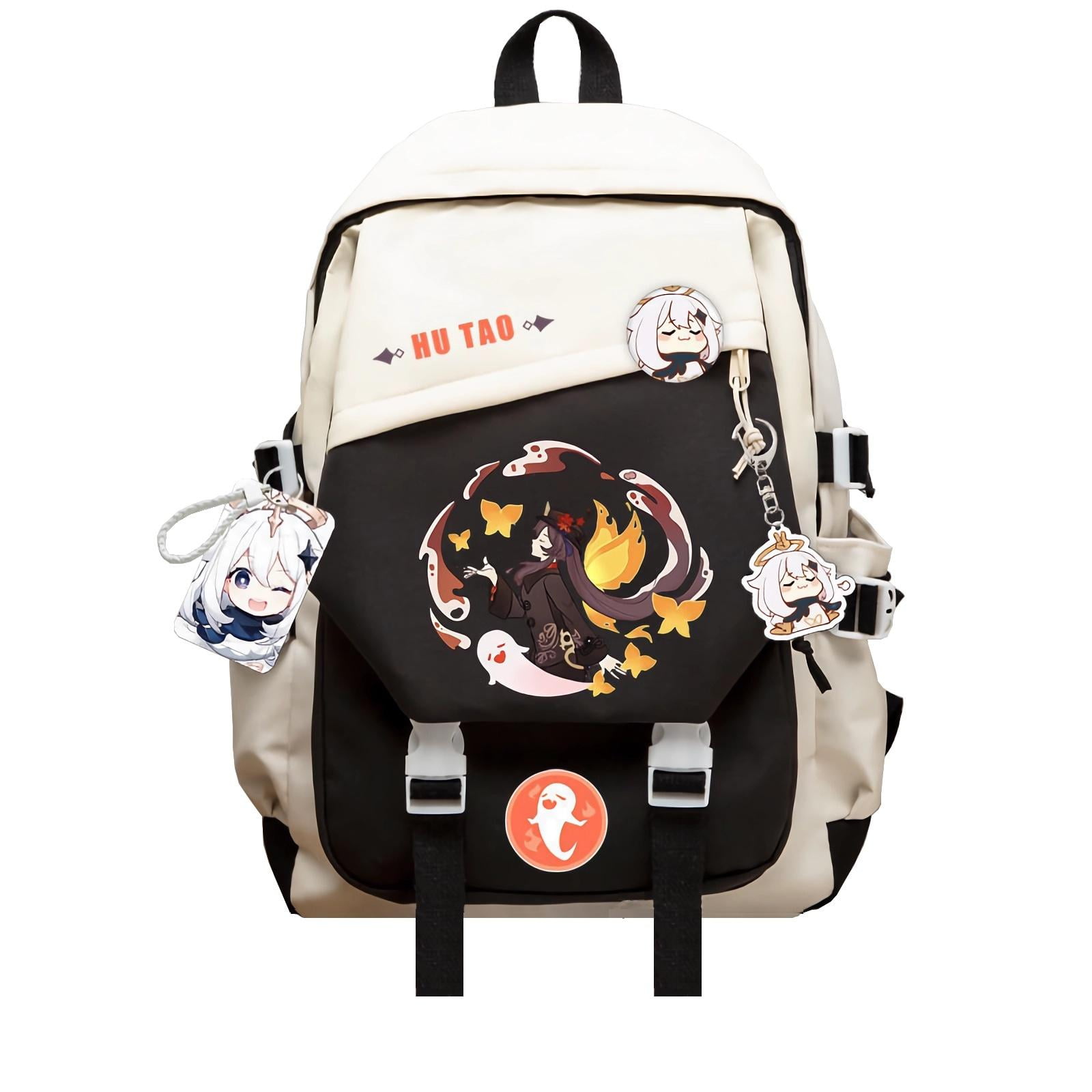 Dalicoter Genshin Impact Backpack Hutao Anime Laptop Bookbag Student ...