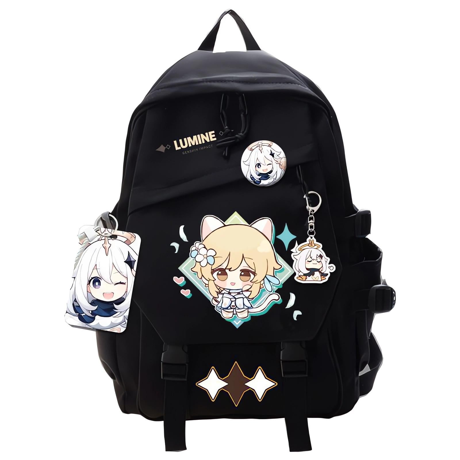 Dalicoter Genshin Impact Backpack Lumine Anime Laptop Bookbag Student ...