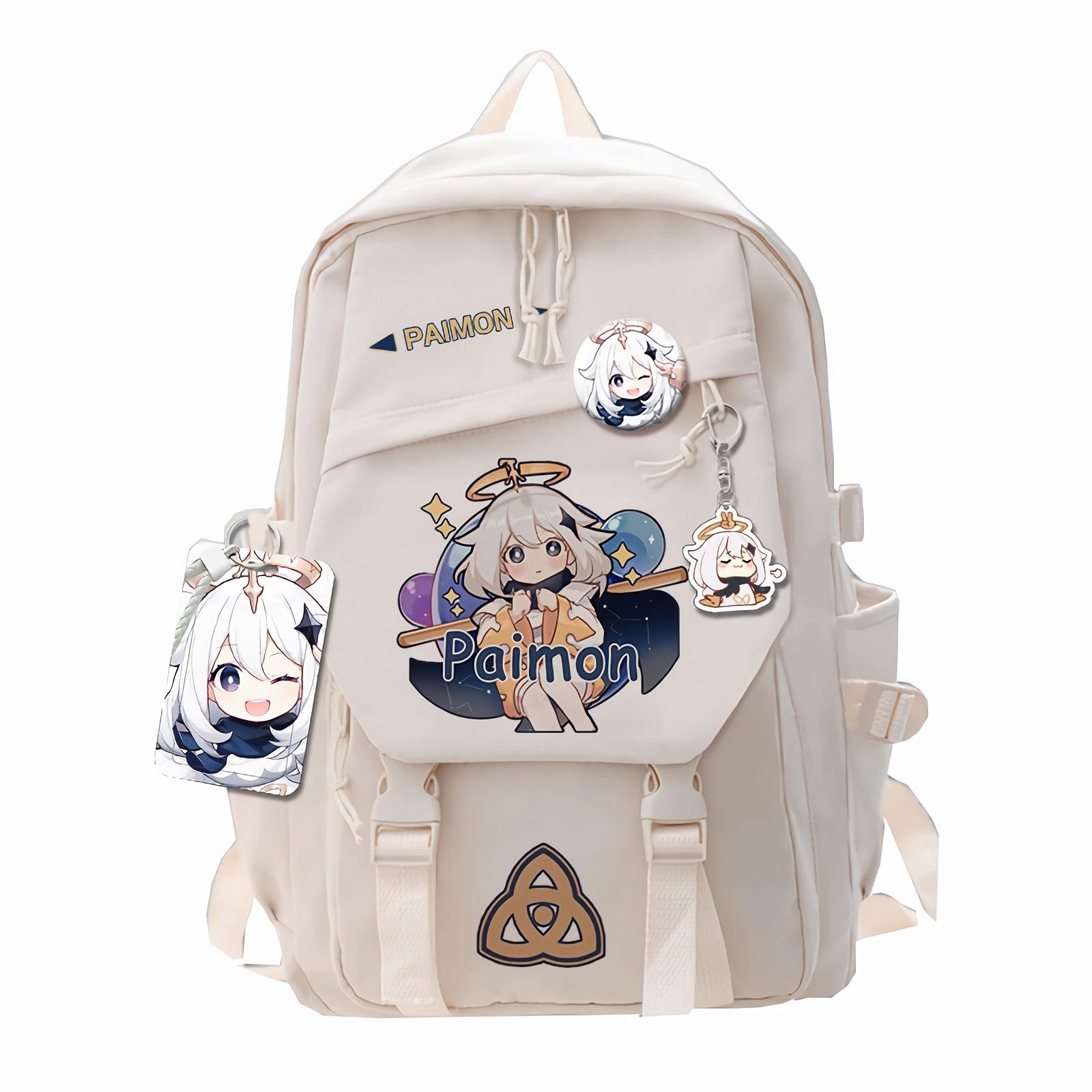 Dalicoter Genshin Impact Backpack Paimon Anime Laptop Bookbag Student ...