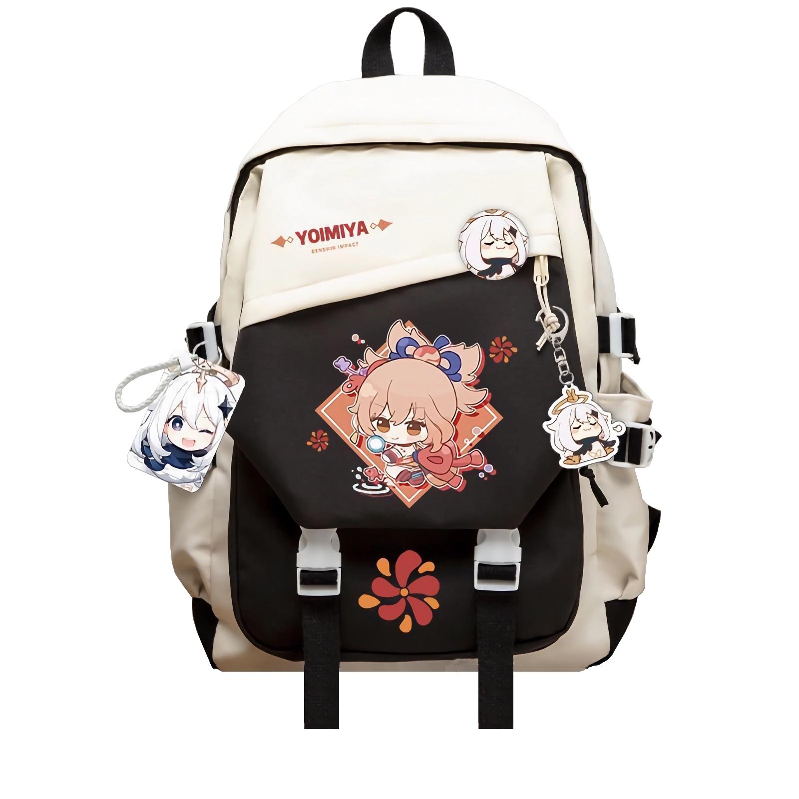 Dalicoter Genshin Impact Backpack Yoimiya Anime Laptop Bookbag Student ...