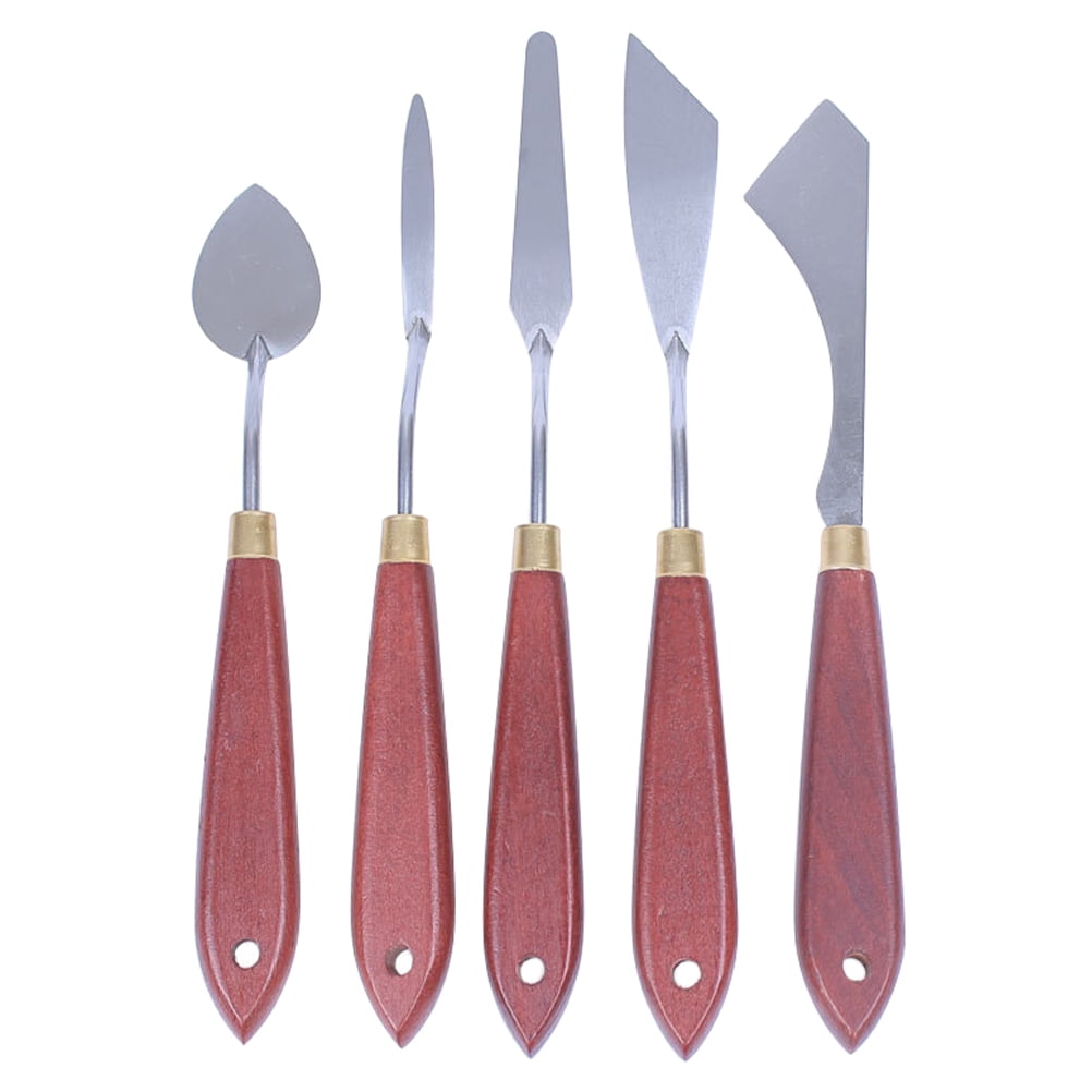 WRITWAA Wood Handle Painting Spatulas for Oil Painting Material 1 Set 8 ...