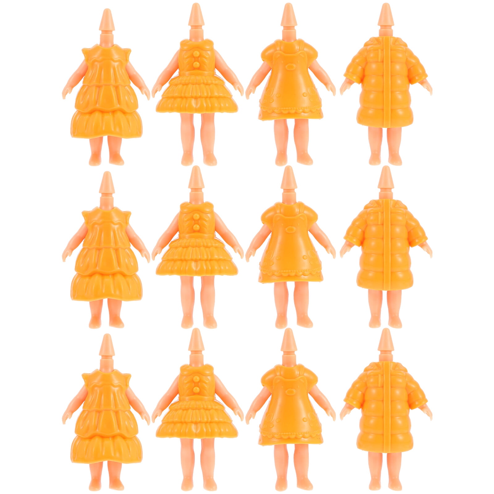Dalidasy 12pcs Blank Dolls Body with Clothes Dress Unpainted Model ...