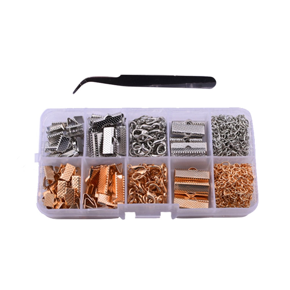 Dalidasy 371pcs Jewelry Clamps Cord Ends Metal Necklace Buckle ...