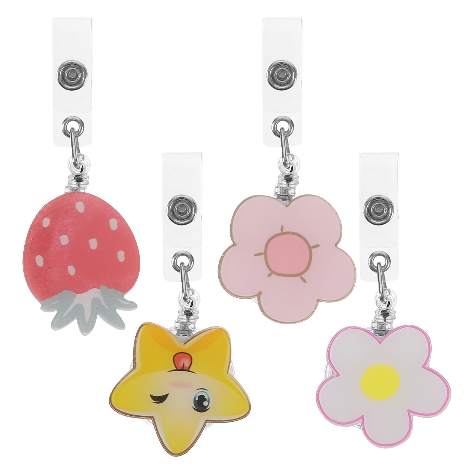 Dalidasy 4Pcs Multi-function Badge Holders Portable Badge Clips ...