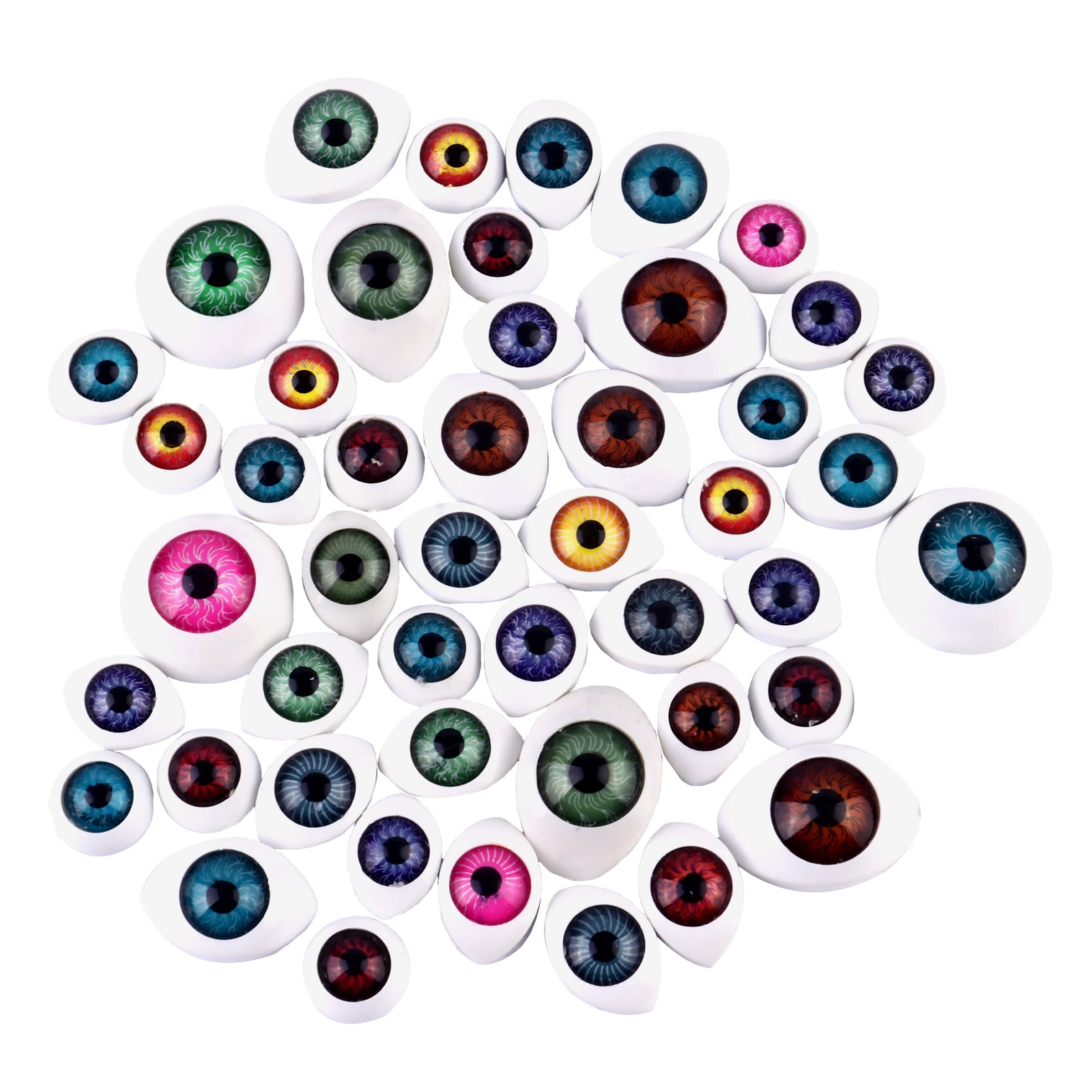 Masteelf 100pcs DIY Eyeballs for Crafting Assorted Color Resin Doll ...