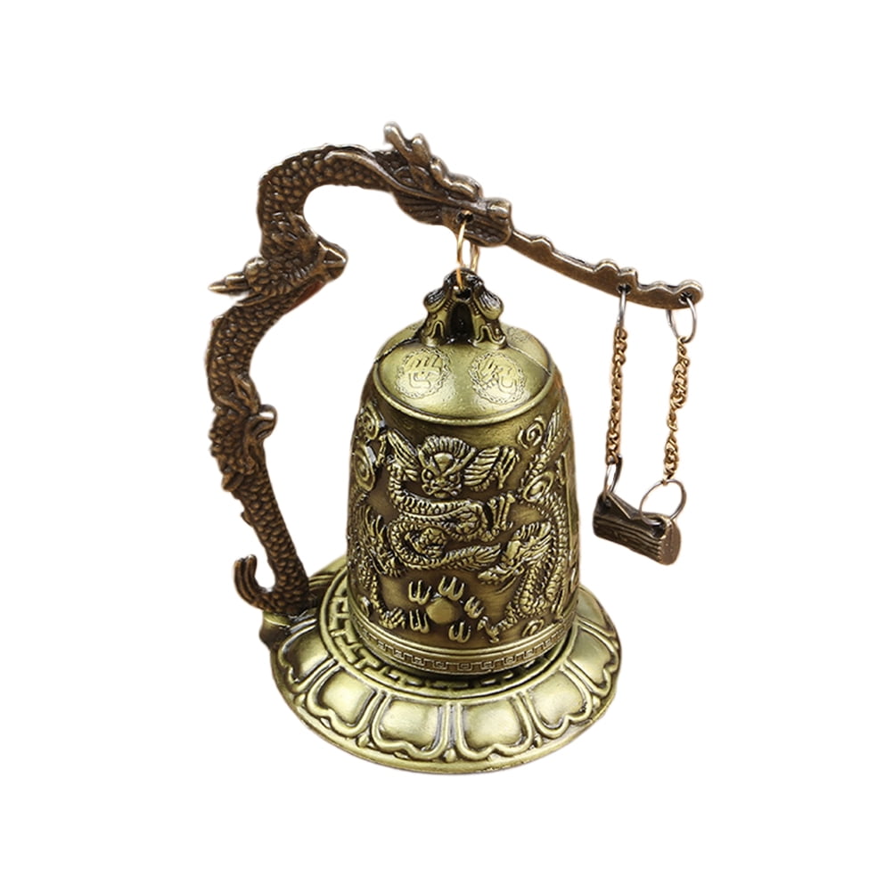 Dalidasy Lock Dragon Carved Buddhist Bell Geomantic for Meditation ...