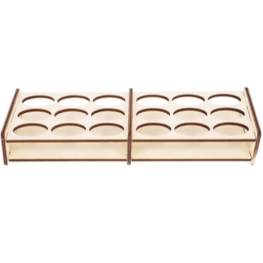 Kokiya 1 piece DIY Wooden Pigment Paint Rack Paint Modular Organizer ...