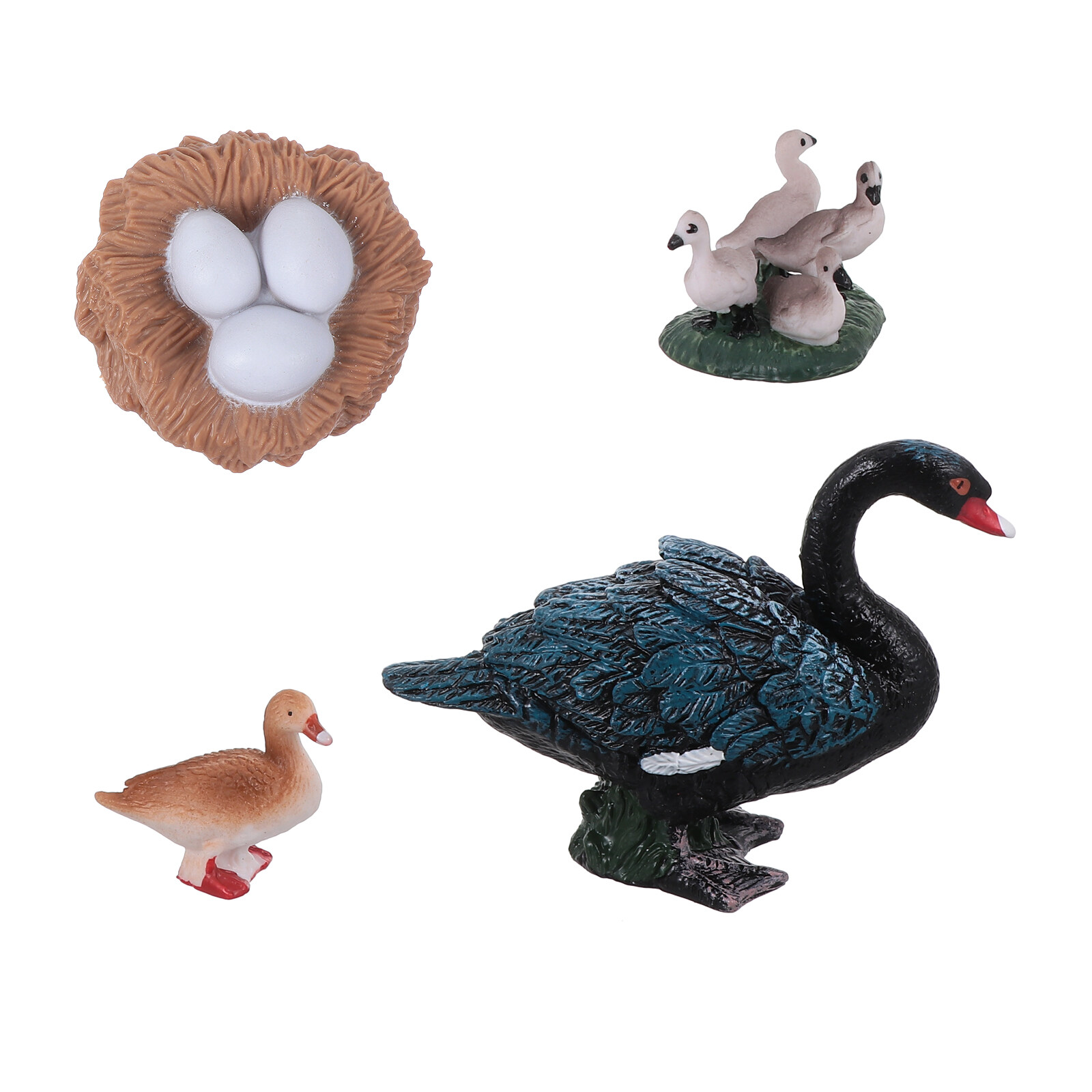 Dalidasy Swan Life Cycle Swan Figurine Swan Growth Cycle Figurine Black ...