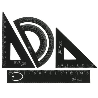 Uxcell Triangle Ruler Square Set 30/60, 45/90 Degrees 17cm/18cm ...