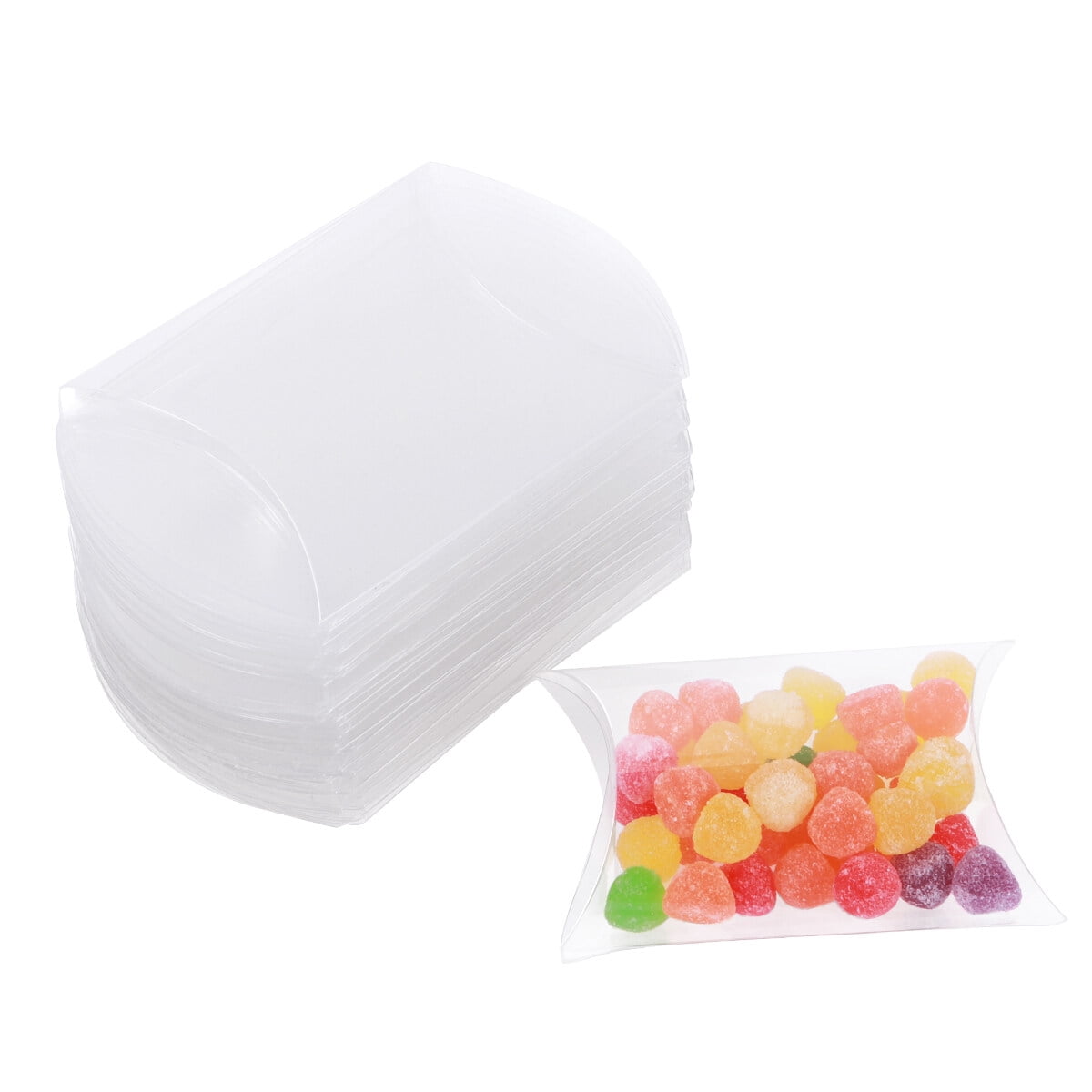 WRITWAA Pvc Packaging Box Transparent Diy Crafts Party Favors 50Pcs 3 ...