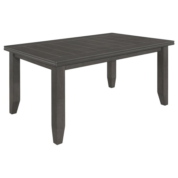 Dalila Rectangular Plank Top Dining Table Dark Grey - Walmart.com