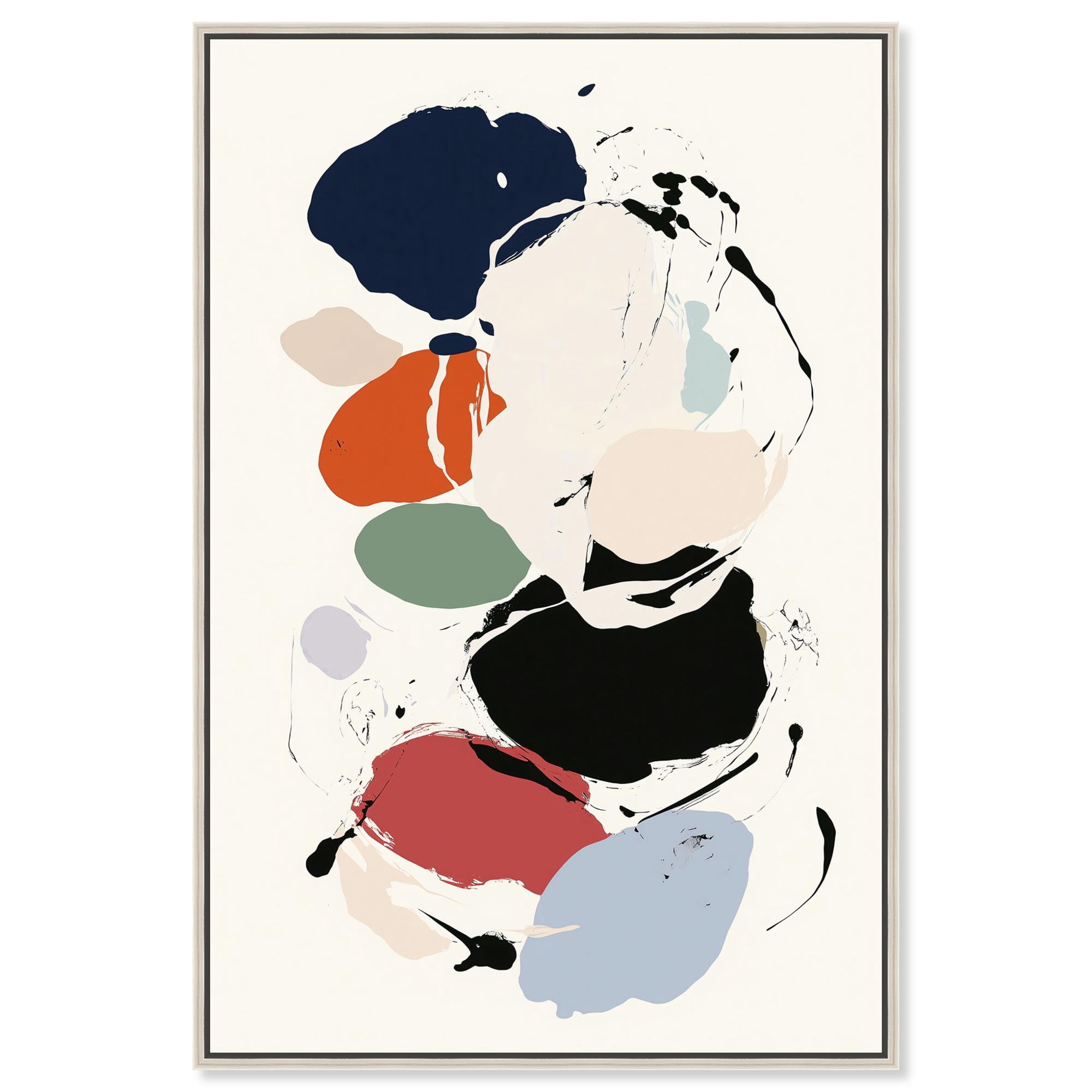 Dalio I Canvas Modern Wall Art by Art Remedy, Silver Frame, 20 x 30 ...