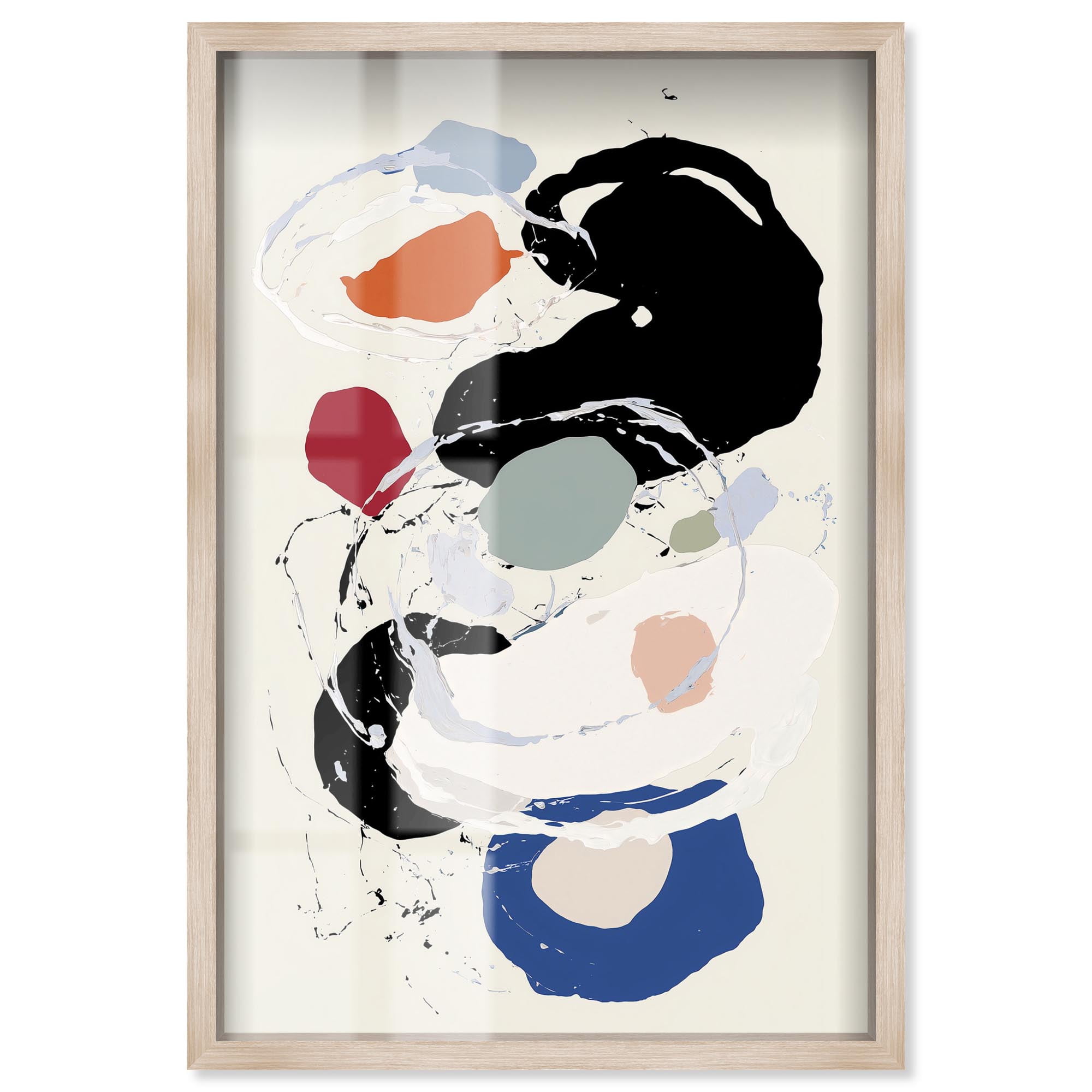 Dalio II Shadowbox Print Modern Wall Art by Art Remedy, Blonde Frame, 24 x 36 - Walmart.com