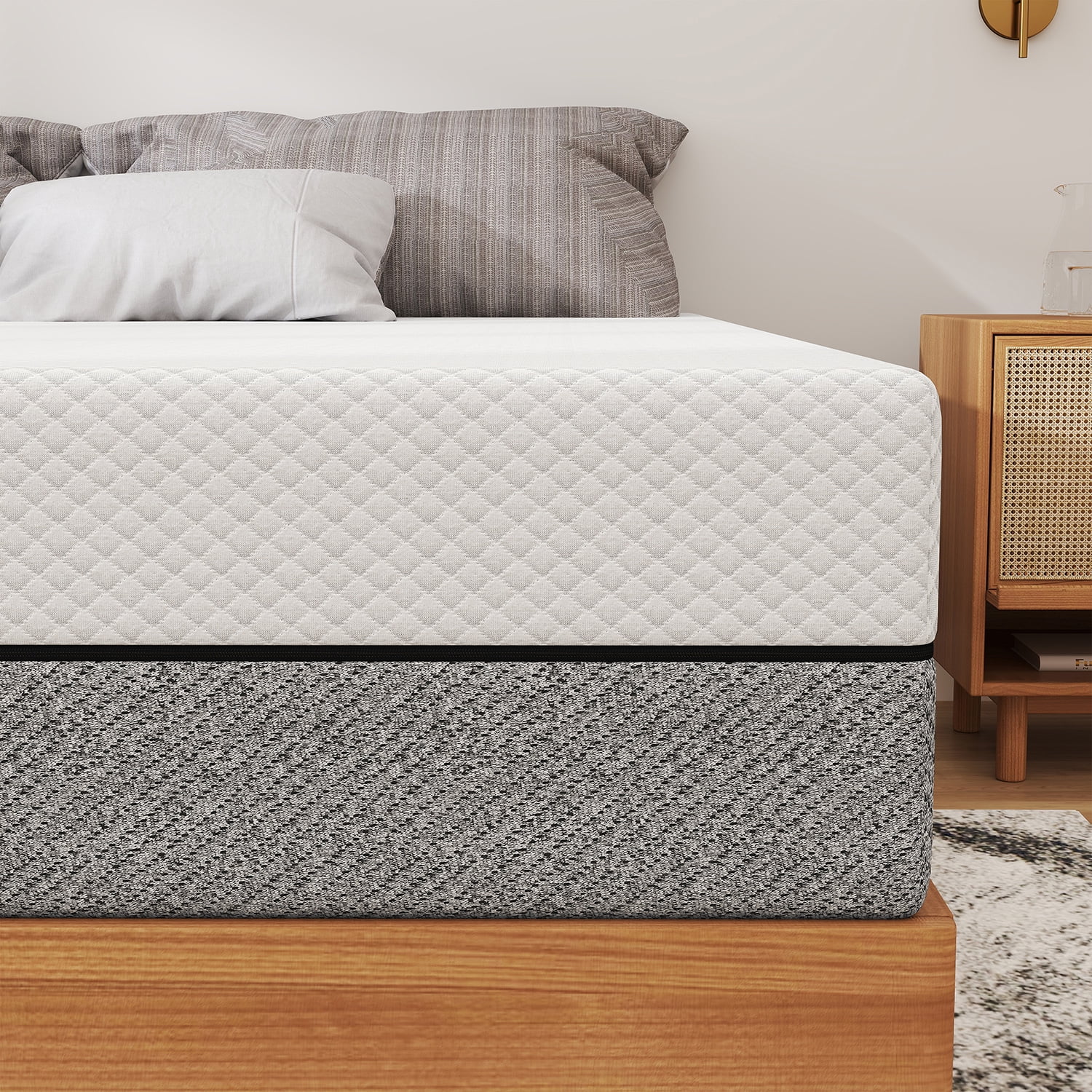 DalisTairy 10 inch Queen Size Foam Mattress Semi-Firm Density Foam ...