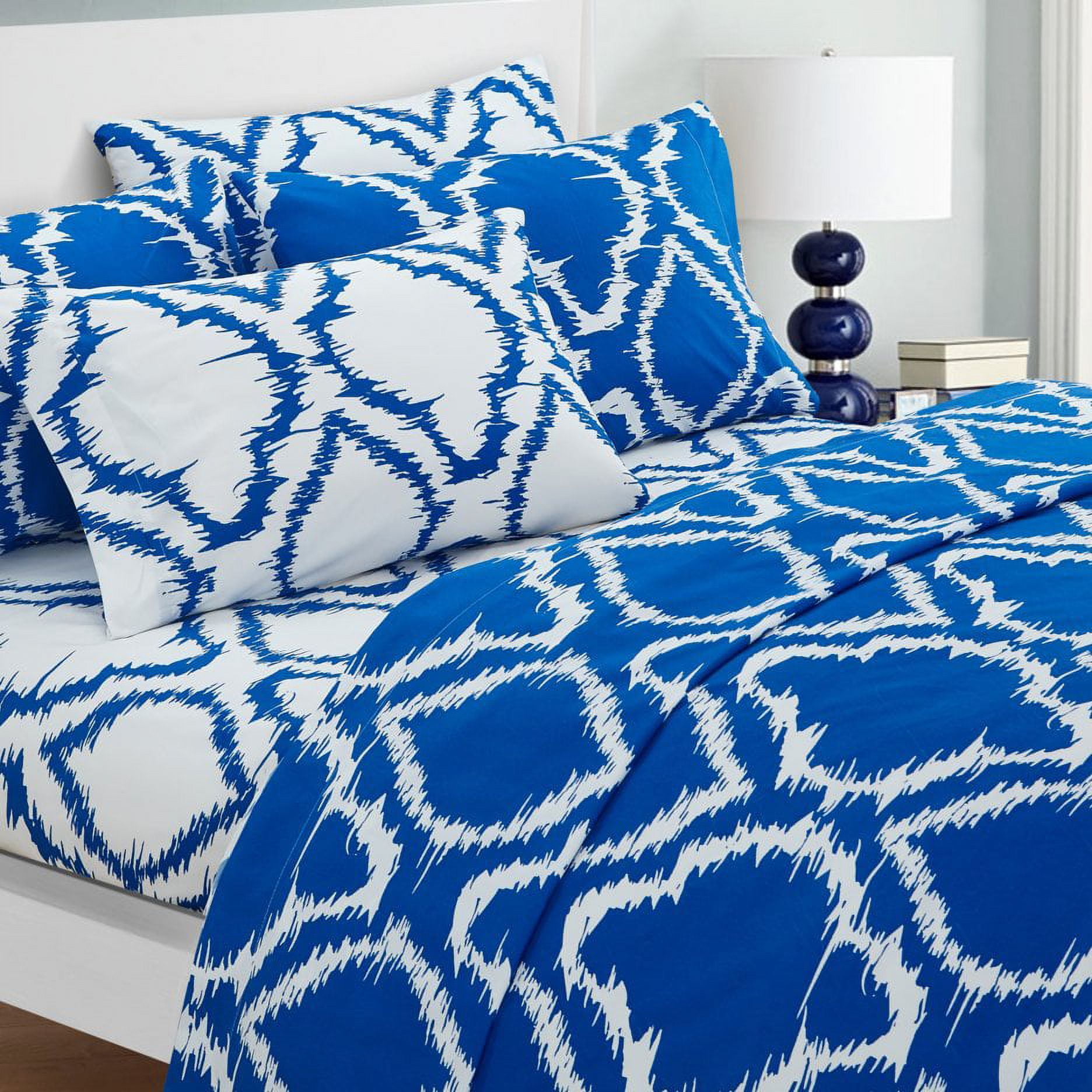 Dalisay 6 or 4 Piece Sheet Set Contemporary Ikat Medallion Print ...