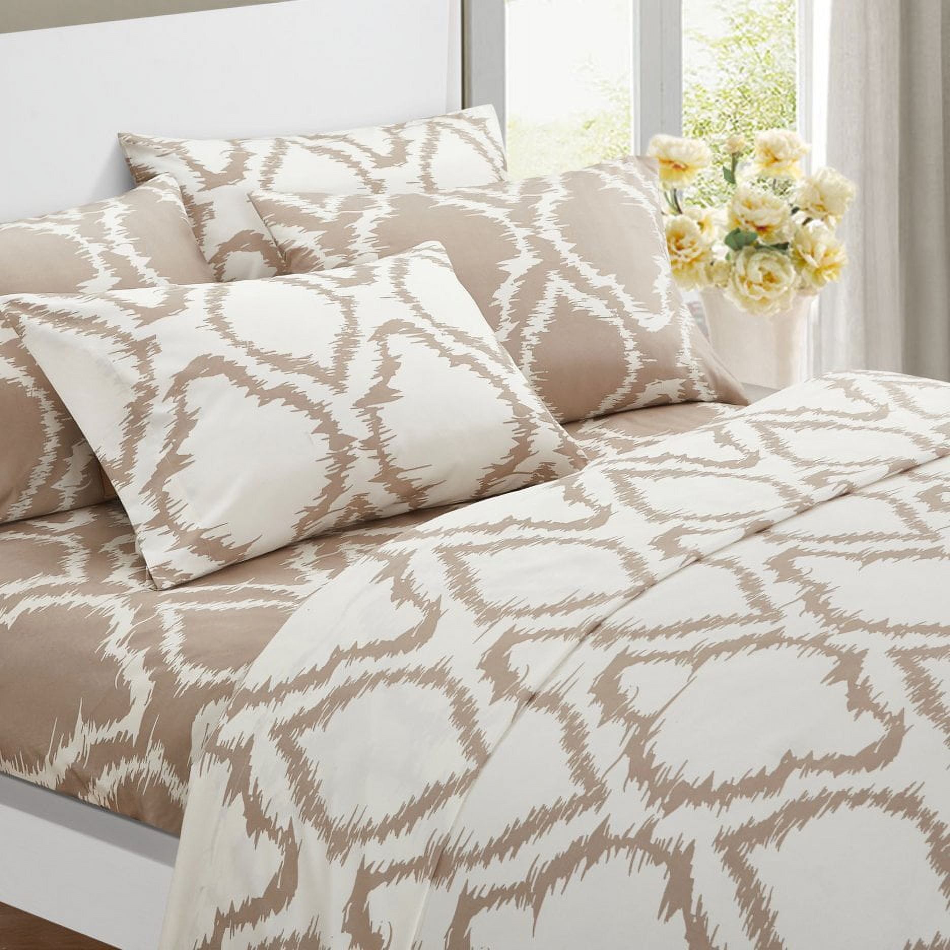 Dalisay 6 or 4 Piece Sheet Set Contemporary Ikat Medallion Print ...