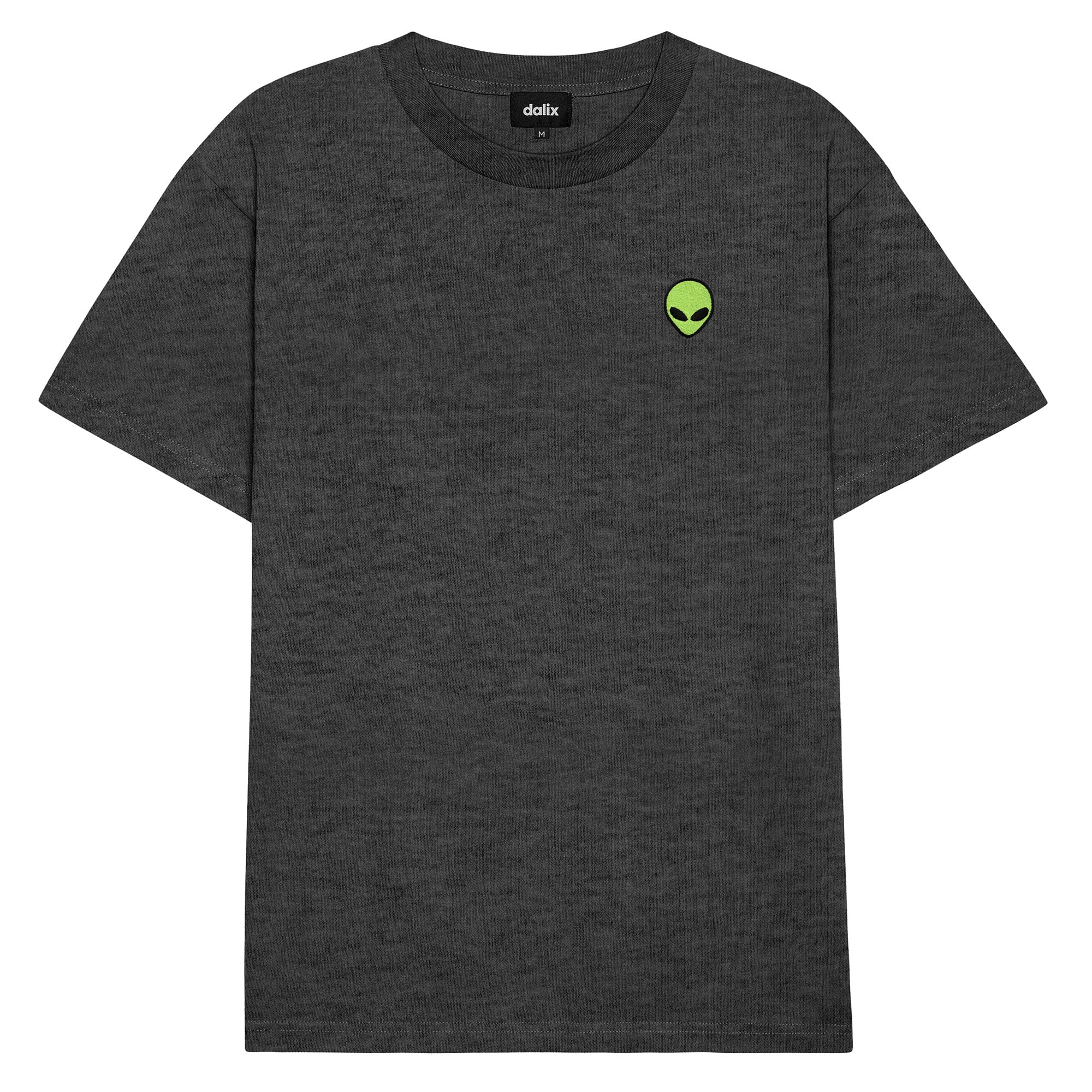 Dalix Alien Heavy Cotton Short Sleeve Summer Tee Mens in Charcoal Htr L ...