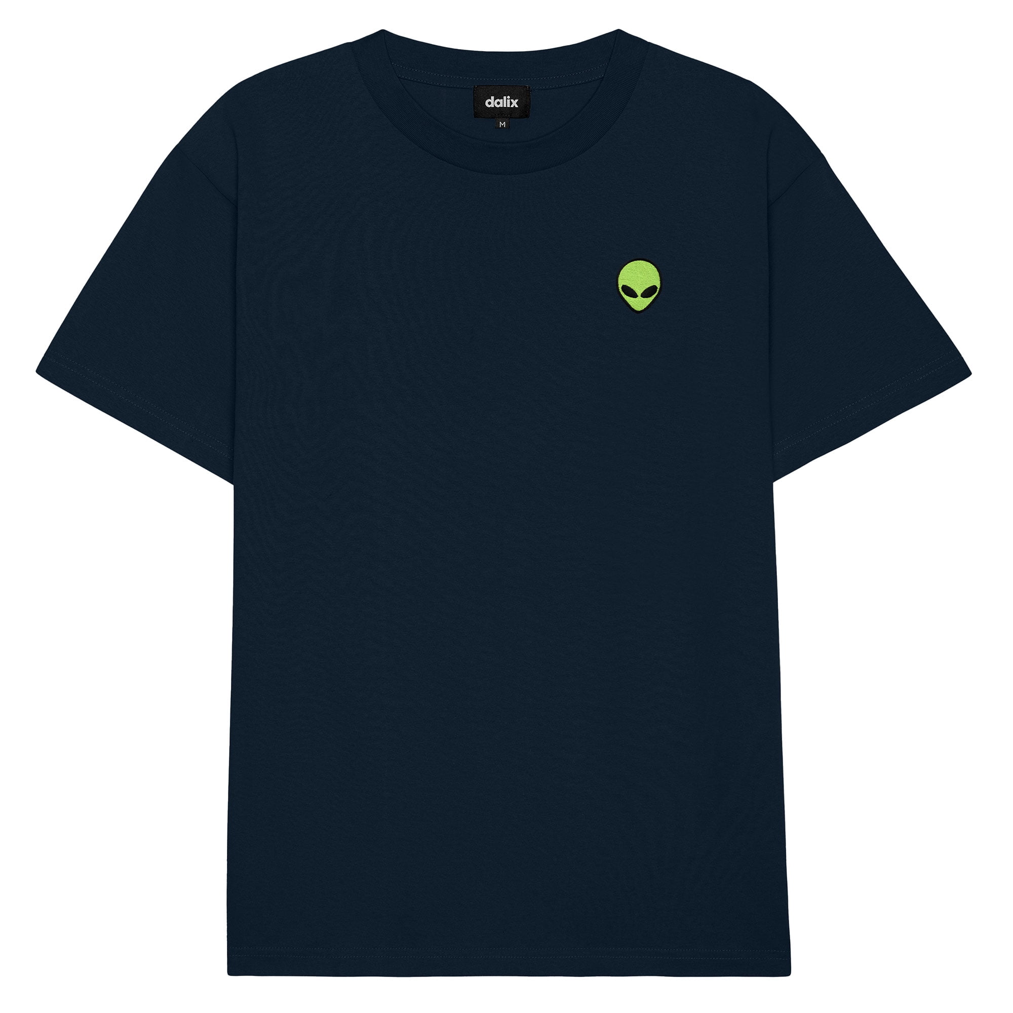 Dalix Alien Heavy Cotton Short Sleeve Summer Tee Mens in Navy S Small ...
