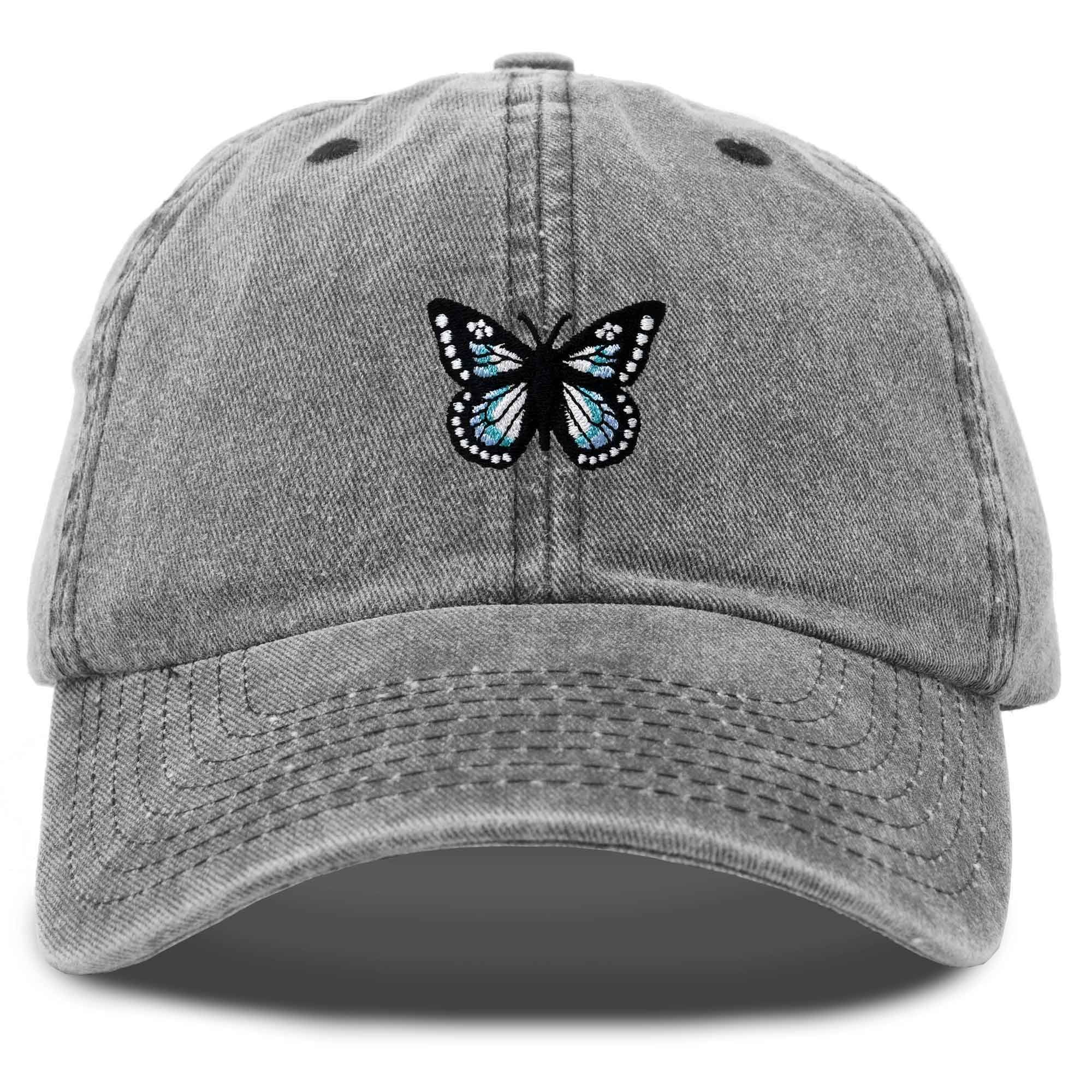 Dalix Butterfly Embroidered Cap Cotton Baseball Hat Garden Womens in ...