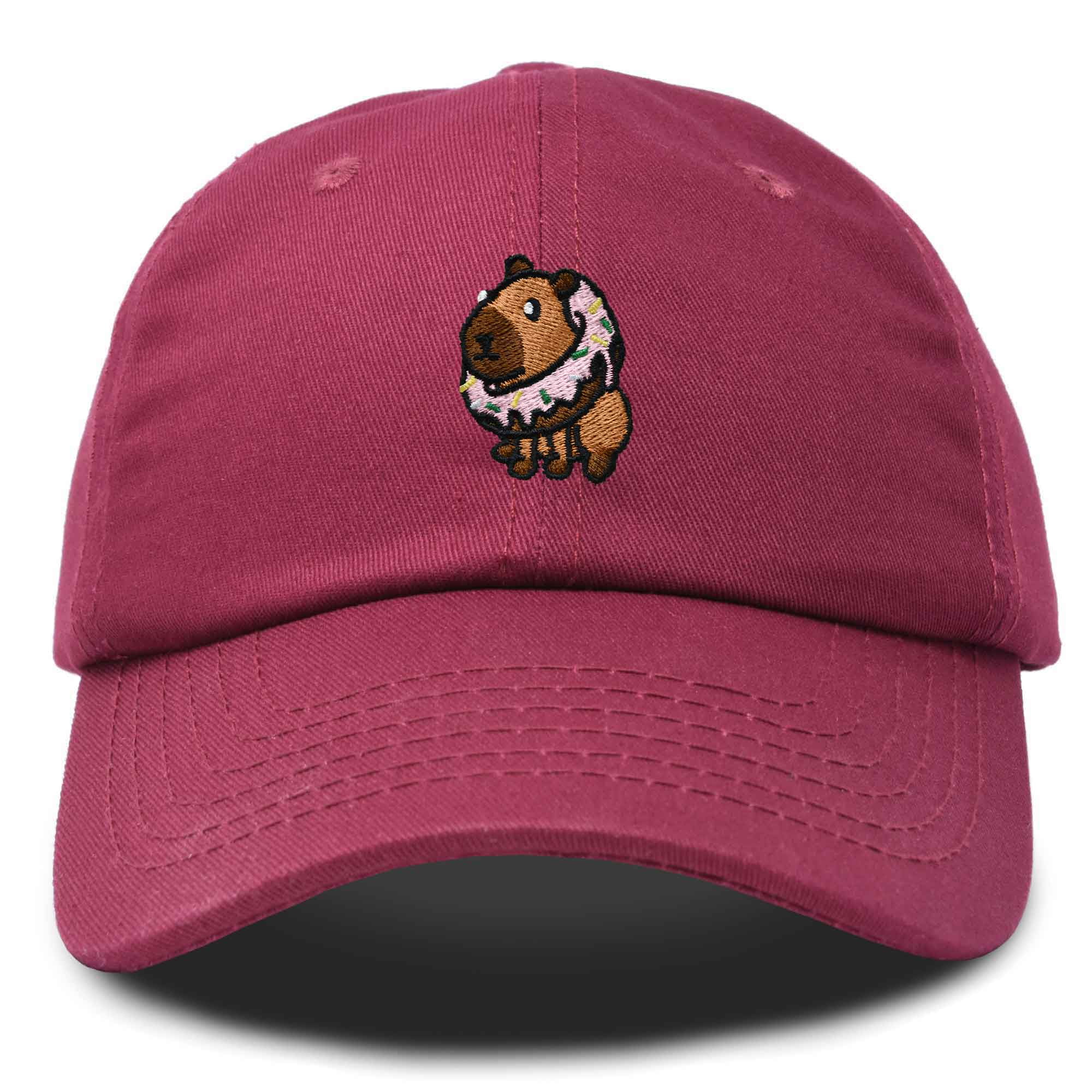 Dalix Capybara Donut Cap Embroidered Dad Baseball Hat Cotton Adjustable ...