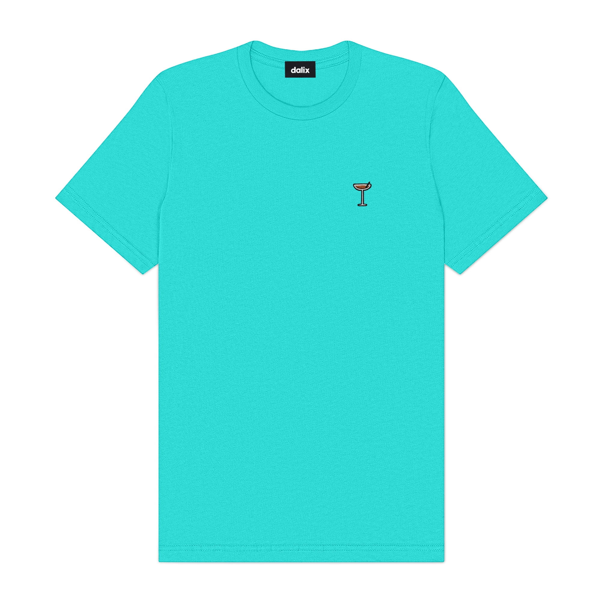 Dalix Espresso Martini Midweight Soft Tee Short Sleeve Cotton Shirt Summer Mens in Teal M Medium ...