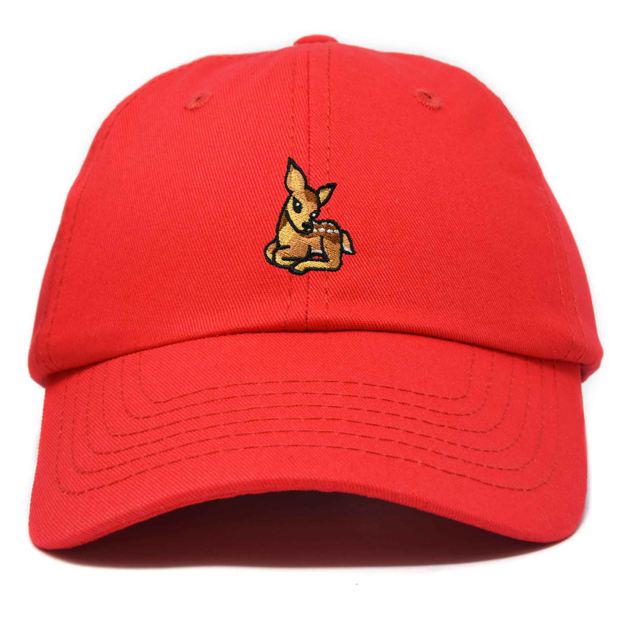 Dalix Fawn Embroidered Cotton Dad Hat Deer Adjustable Casual Baseball ...