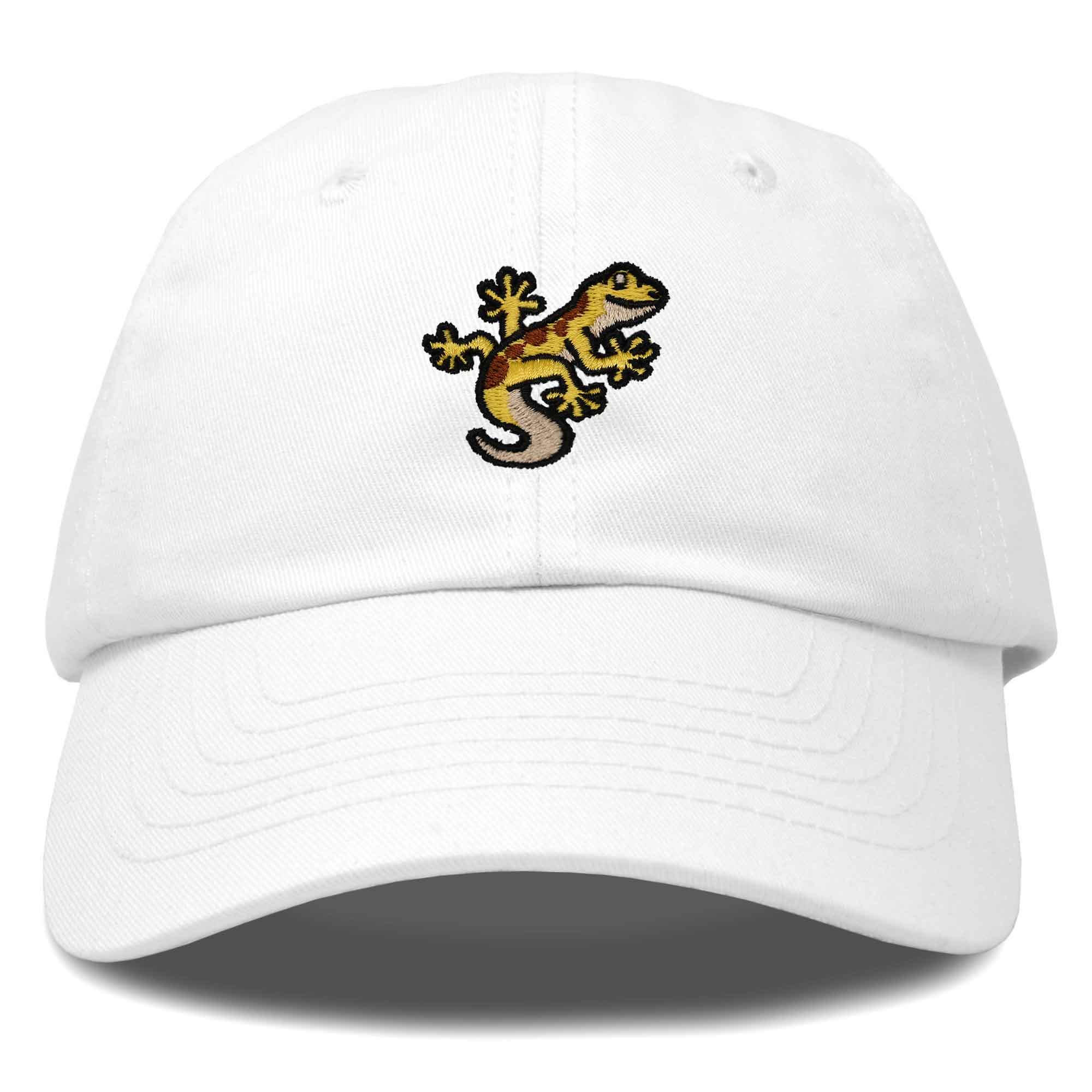 Dalix Gecko Cap Embroidered Mens Cotton Dad Hat Baseball Hat in White ...